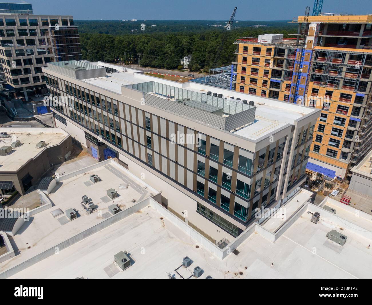 stock drone images of north hills in raleigh north carolina on a bright ...