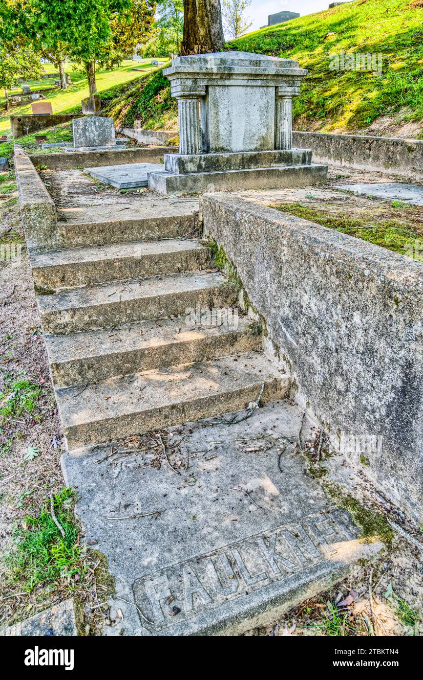 The raised gravesite of William Faulkner, one of America’s greatest ...