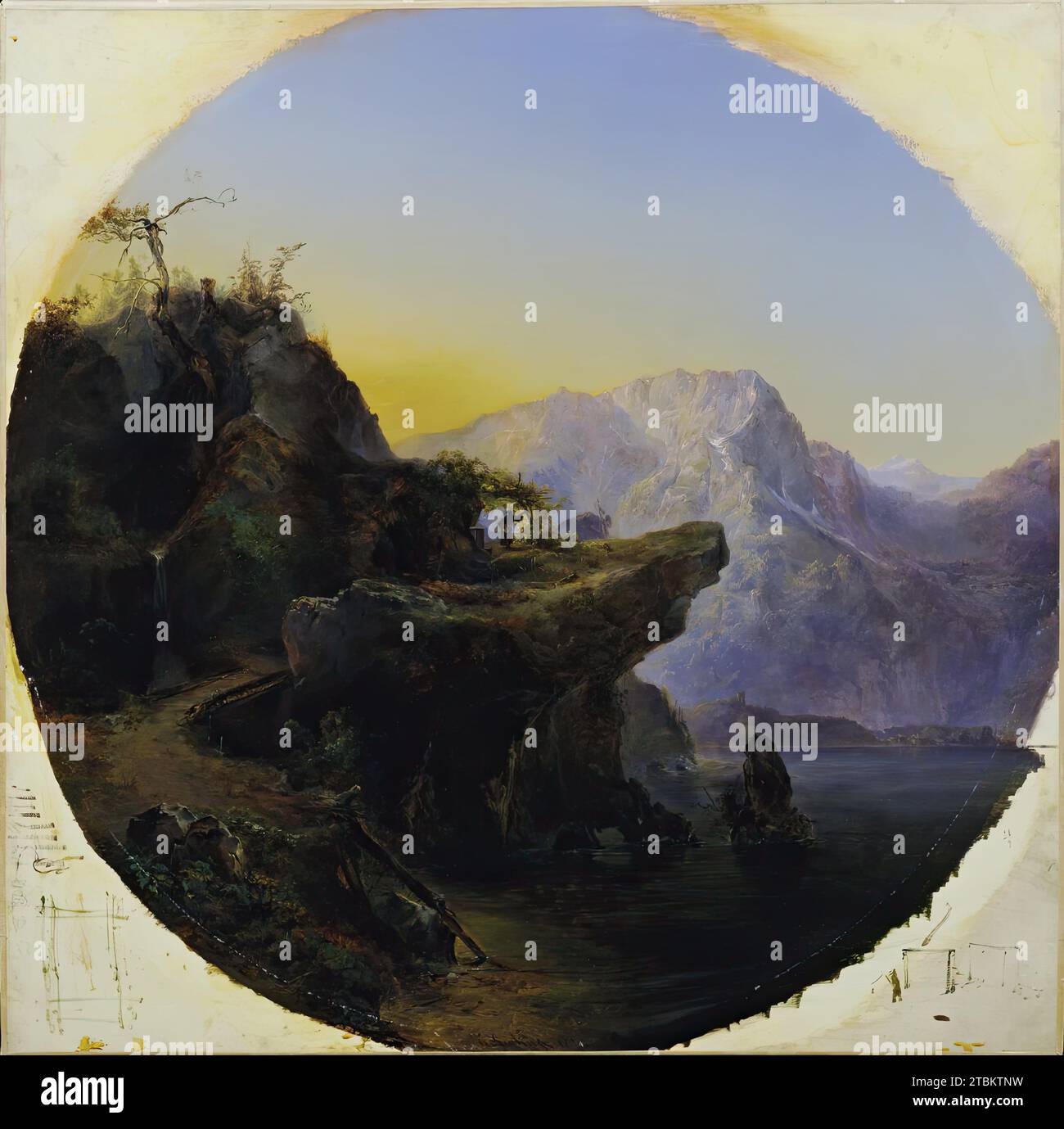 The Recluse, 1842. After a poem by Friedrich von Matthisson Stock Photo ...