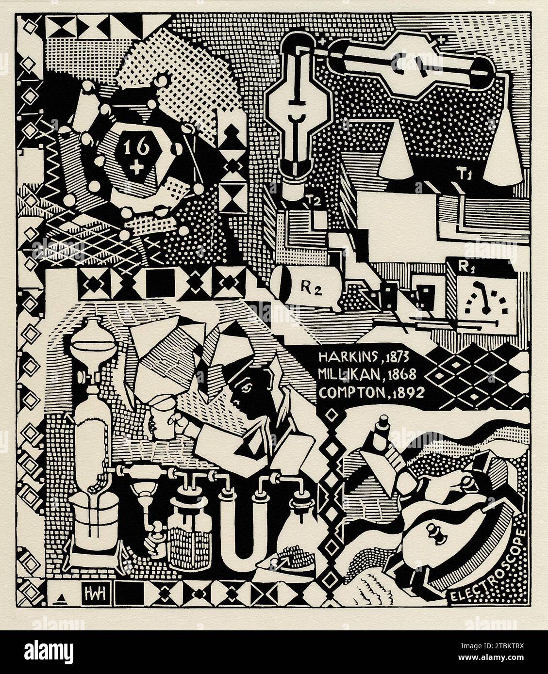 "Chemistry-Cosmic Ray (1925) Art by Helen West Heller (American, 1872 ...