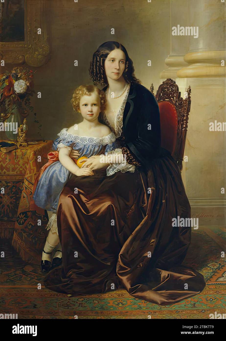 Leonie Countess Lanckoronska, née Countess Potocka, with her son Karl ...