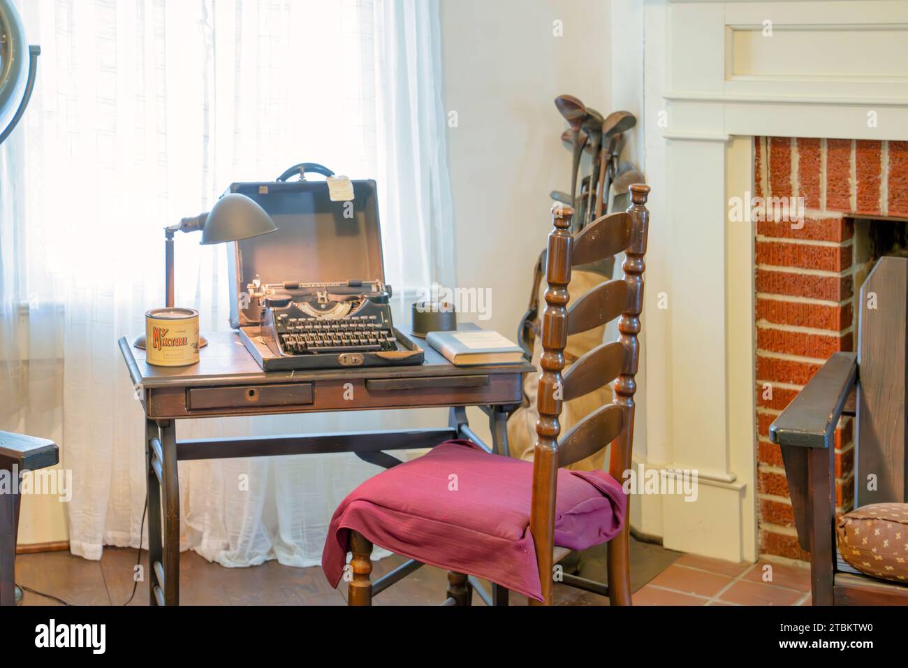 Faulkner’s typewriter in his office in Rowan Oak, the home of William ...