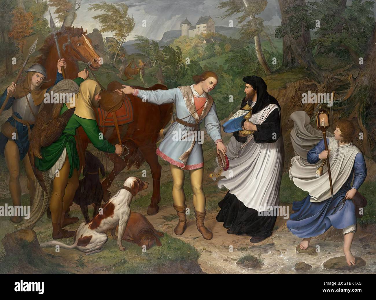 Rudolf von Habsburg and the priest, 1828. Rudolf von Habsburg, the ...