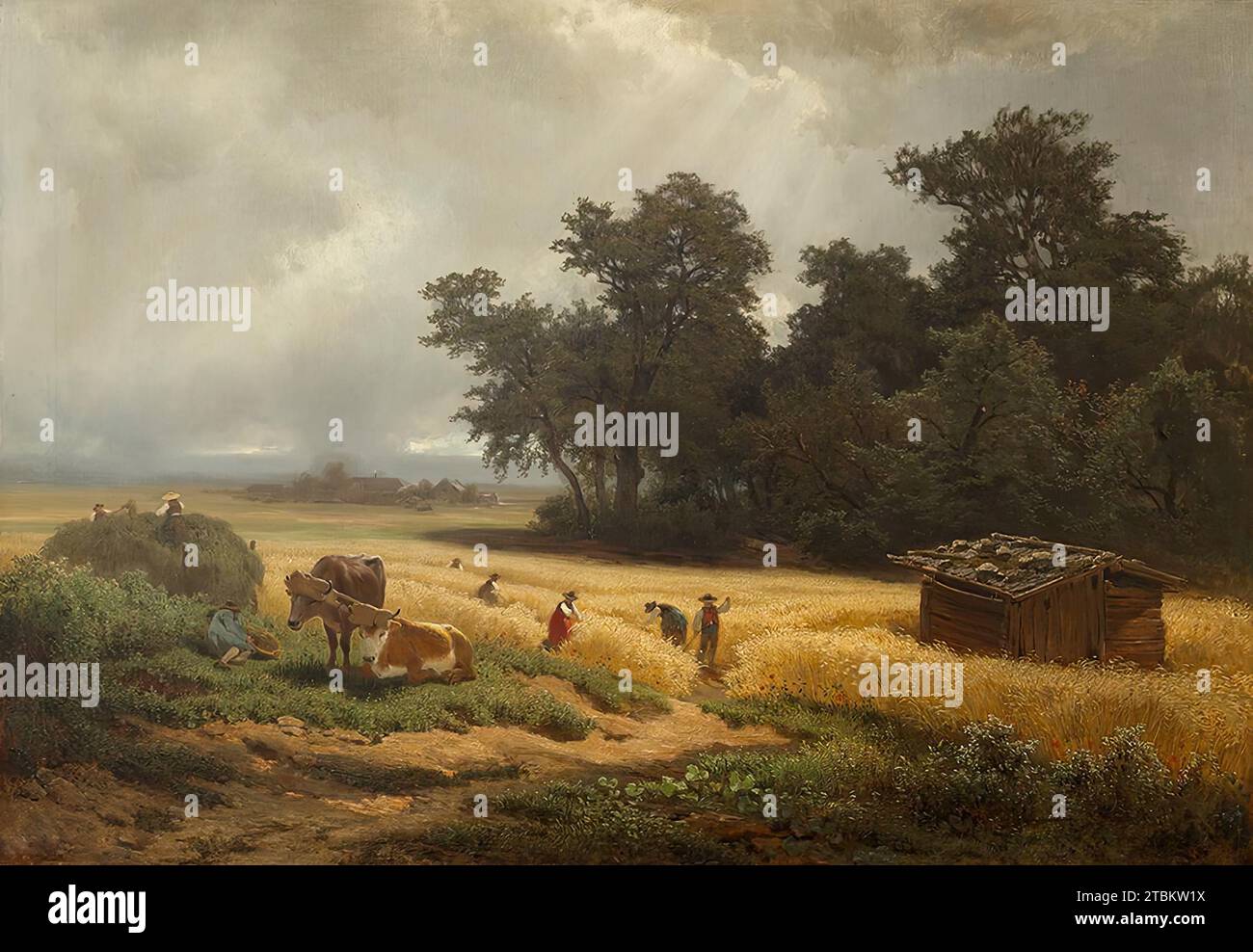 Summer landscape, 1870 Stock Photo - Alamy