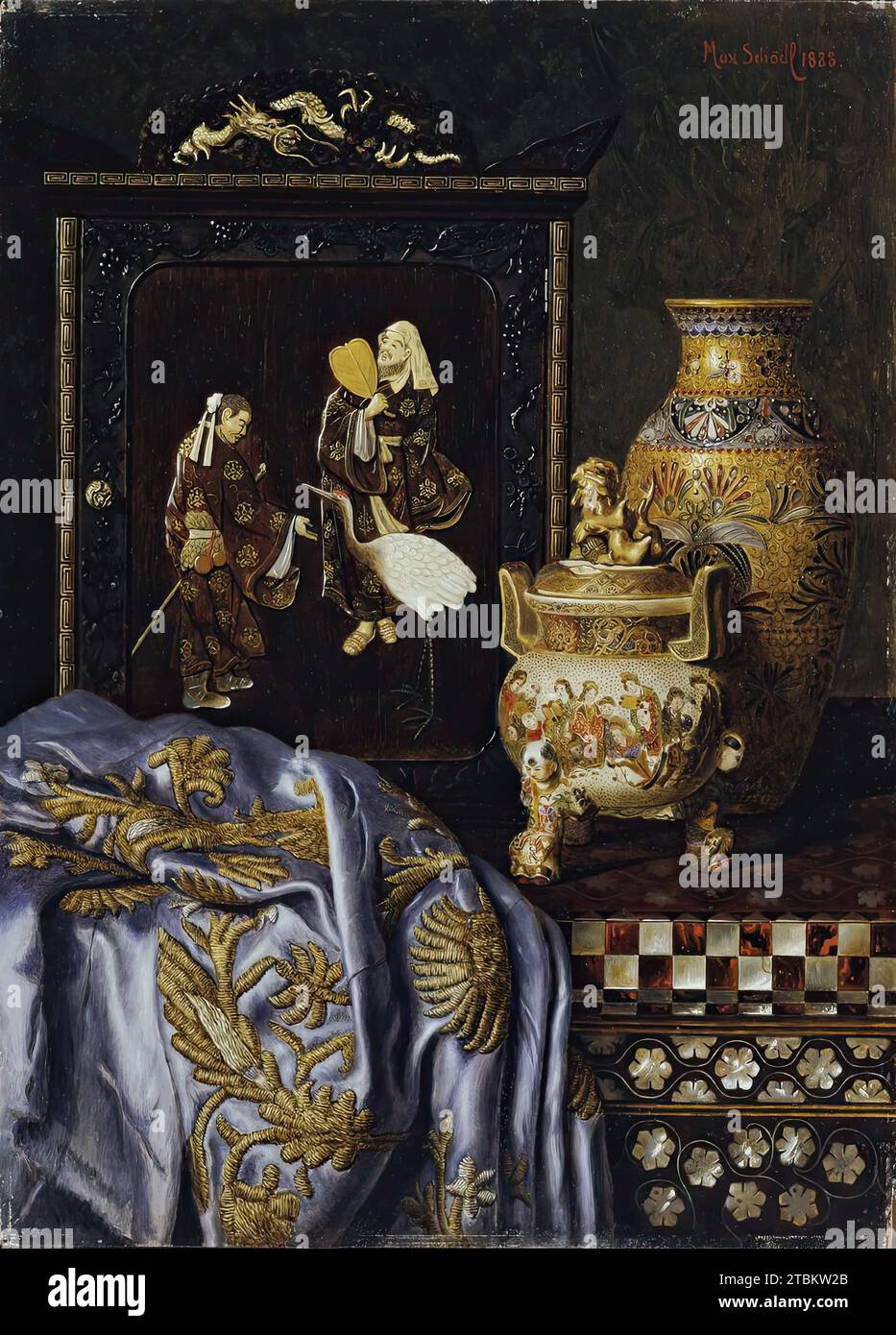 Still life with Japanese art objects, 1888 Stock Photo - Alamy