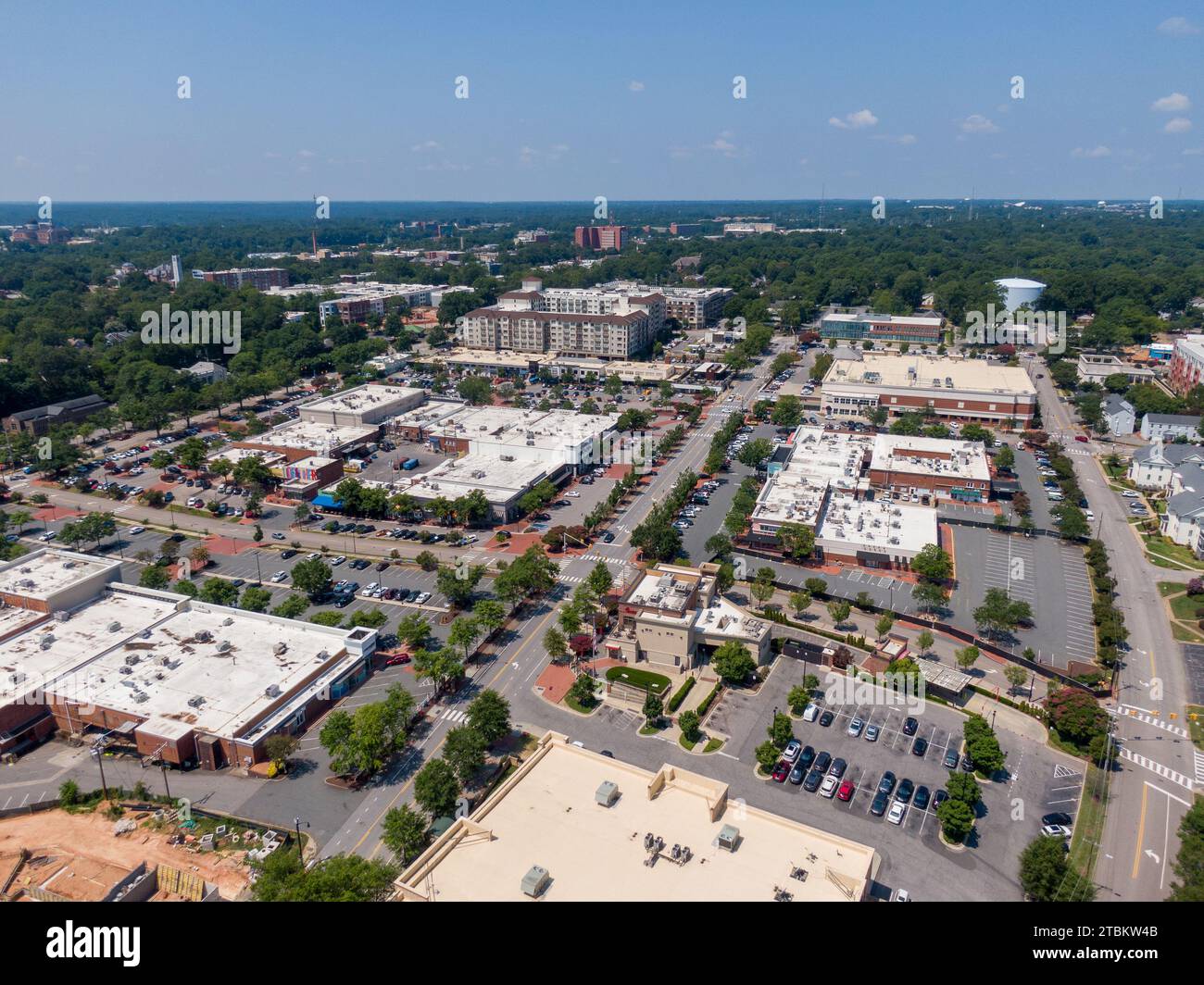 stock drone images of north hills in raleigh north carolina on a bright ...