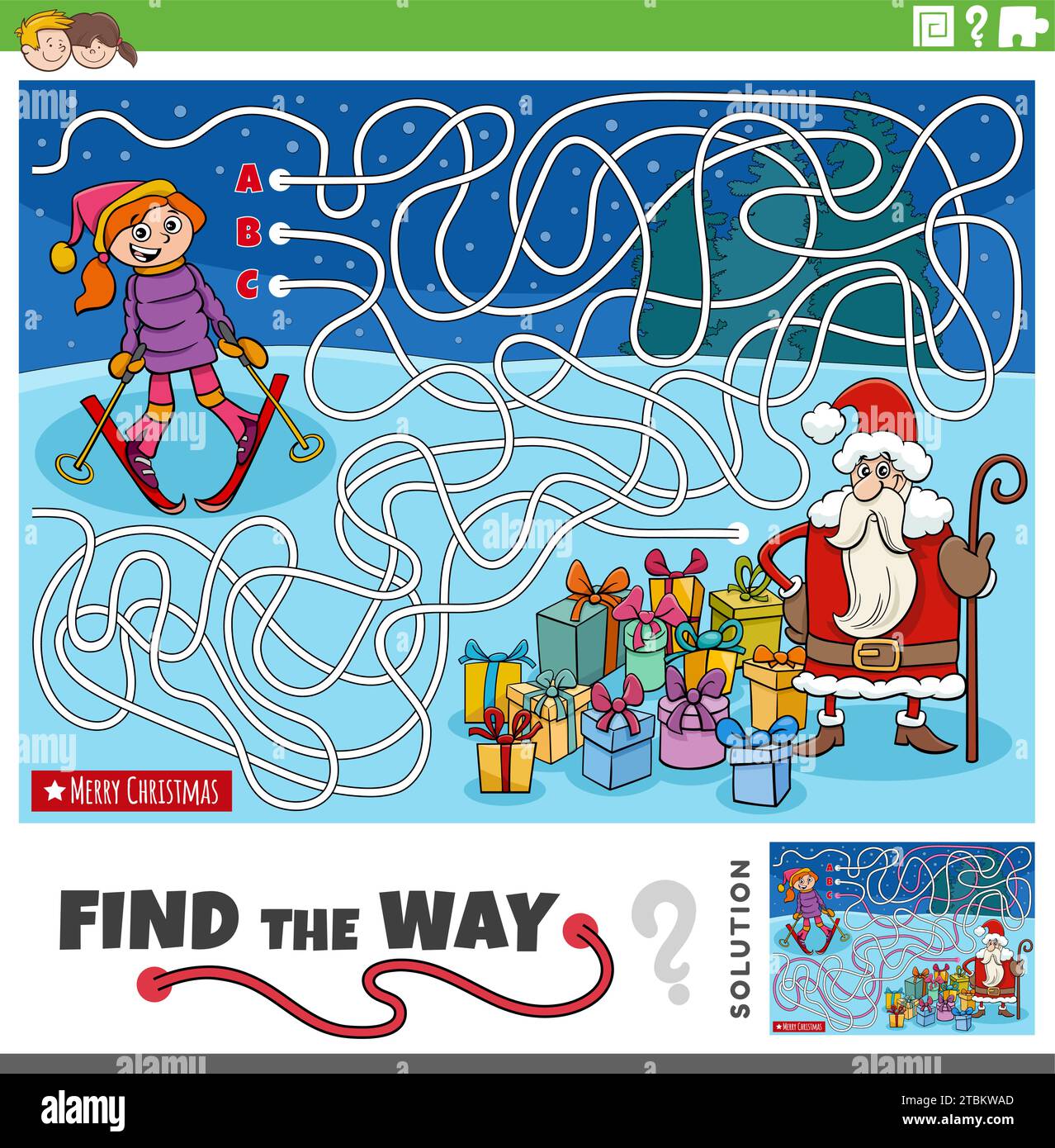 Snow maze Stock Vector Images - Alamy