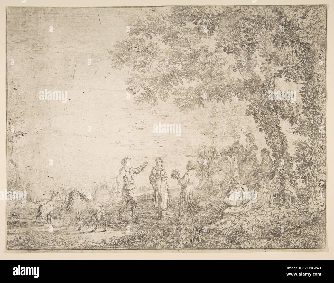 The Country Dance (Large Plate) 1924 by Claude Lorrain (Claude Gellee ...