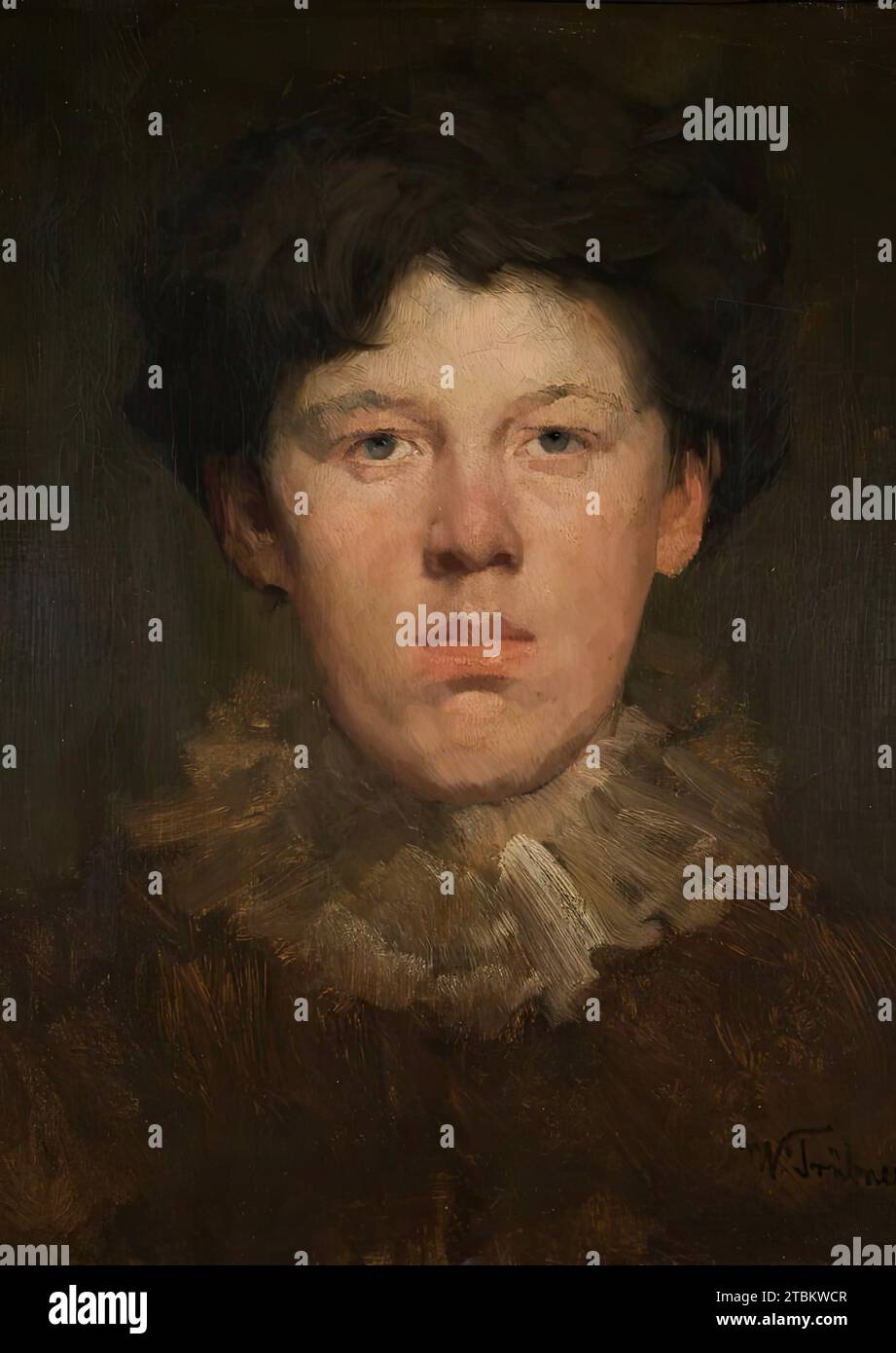 Boy with neck ruff, 1871 Stock Photo - Alamy