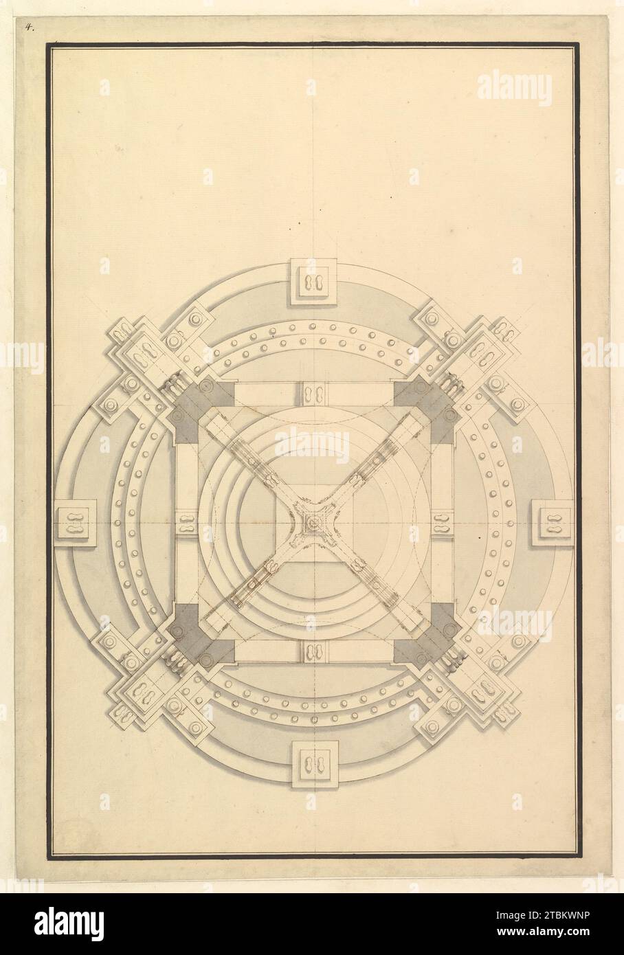 Ground Plan for a Catafalque for an electress of Bavaria 1972 by ...