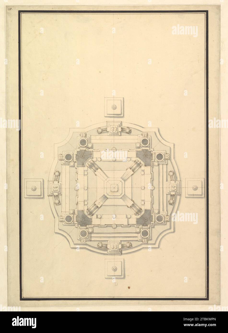 Ground Plan for a Catafalque 1972 by Giuseppe Galli Bibiena Stock Photo ...