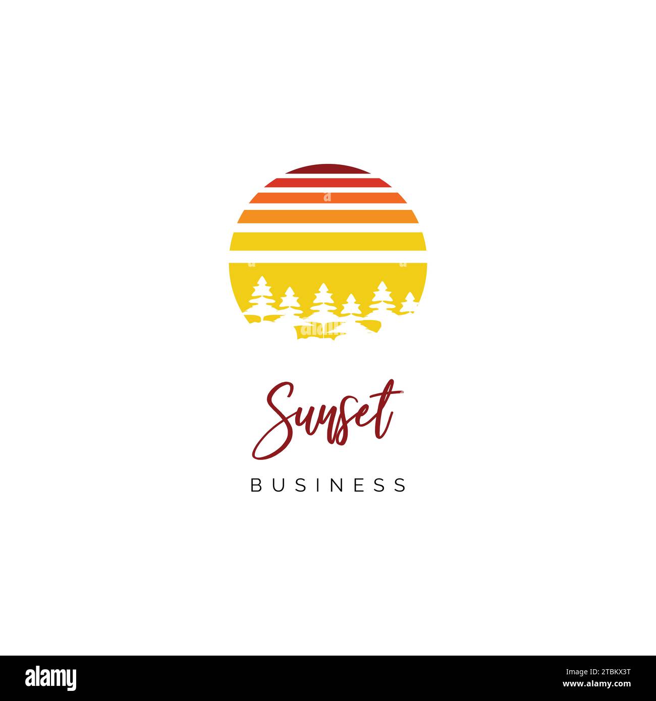 Sunset icon logo design inspiration Stock Vector Image & Art - Alamy
