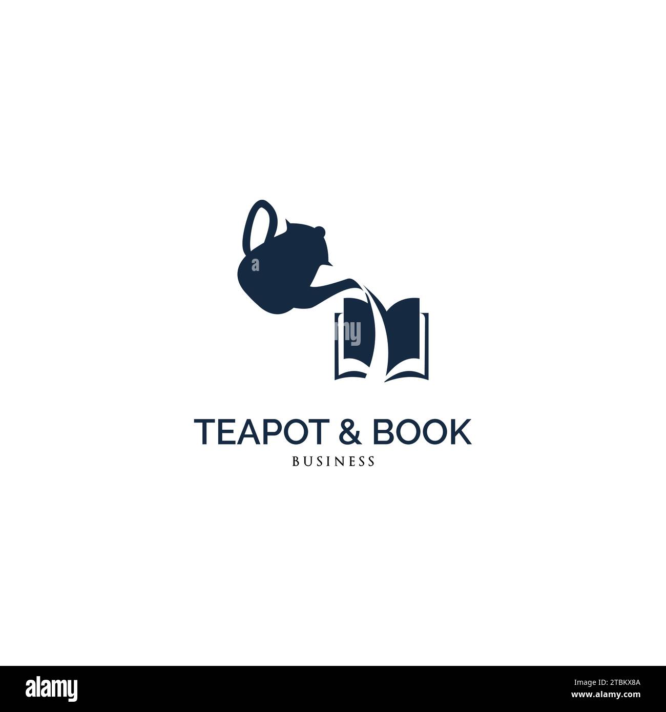Teapot & book logo design inspiration Stock Vector Image & Art - Alamy
