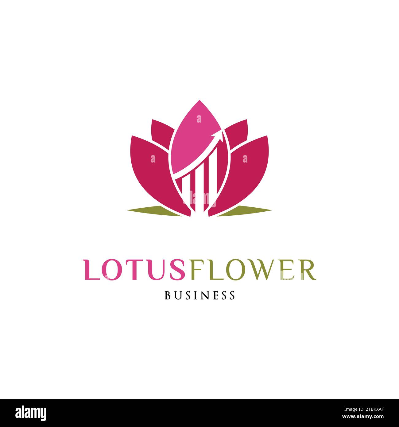 Statistical Lotus Flower Icon Logo Design Template Stock Vector Image ...