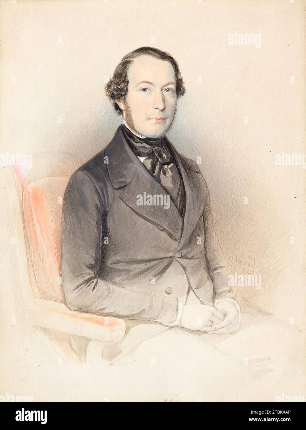 Men's portrait, 1850 Stock Photo - Alamy