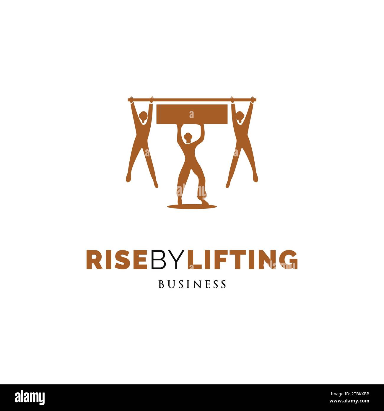 Rise by Lifting Others Icon Logo Design Template Stock Vector Image ...
