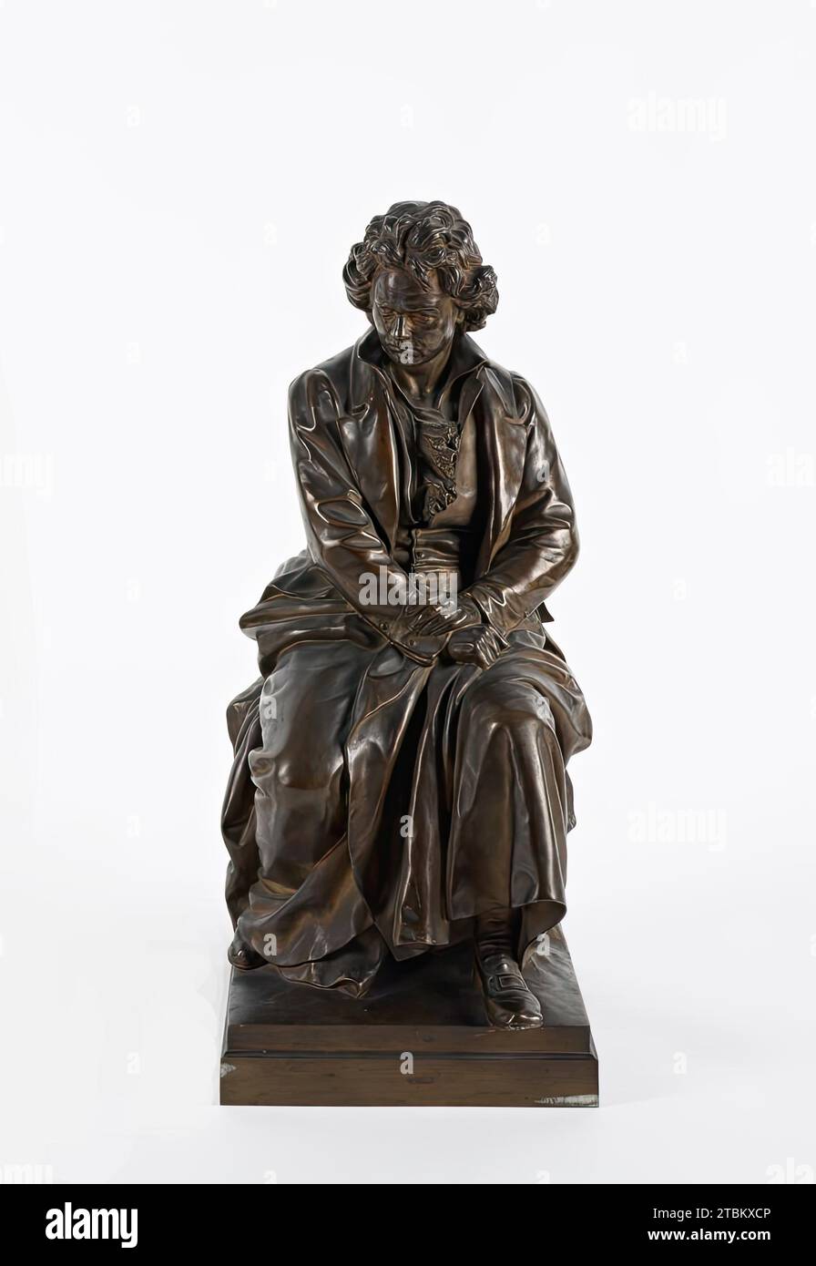 Bronze figurine of Ludwig van Beethoven, 1877. Model of the monument on ...