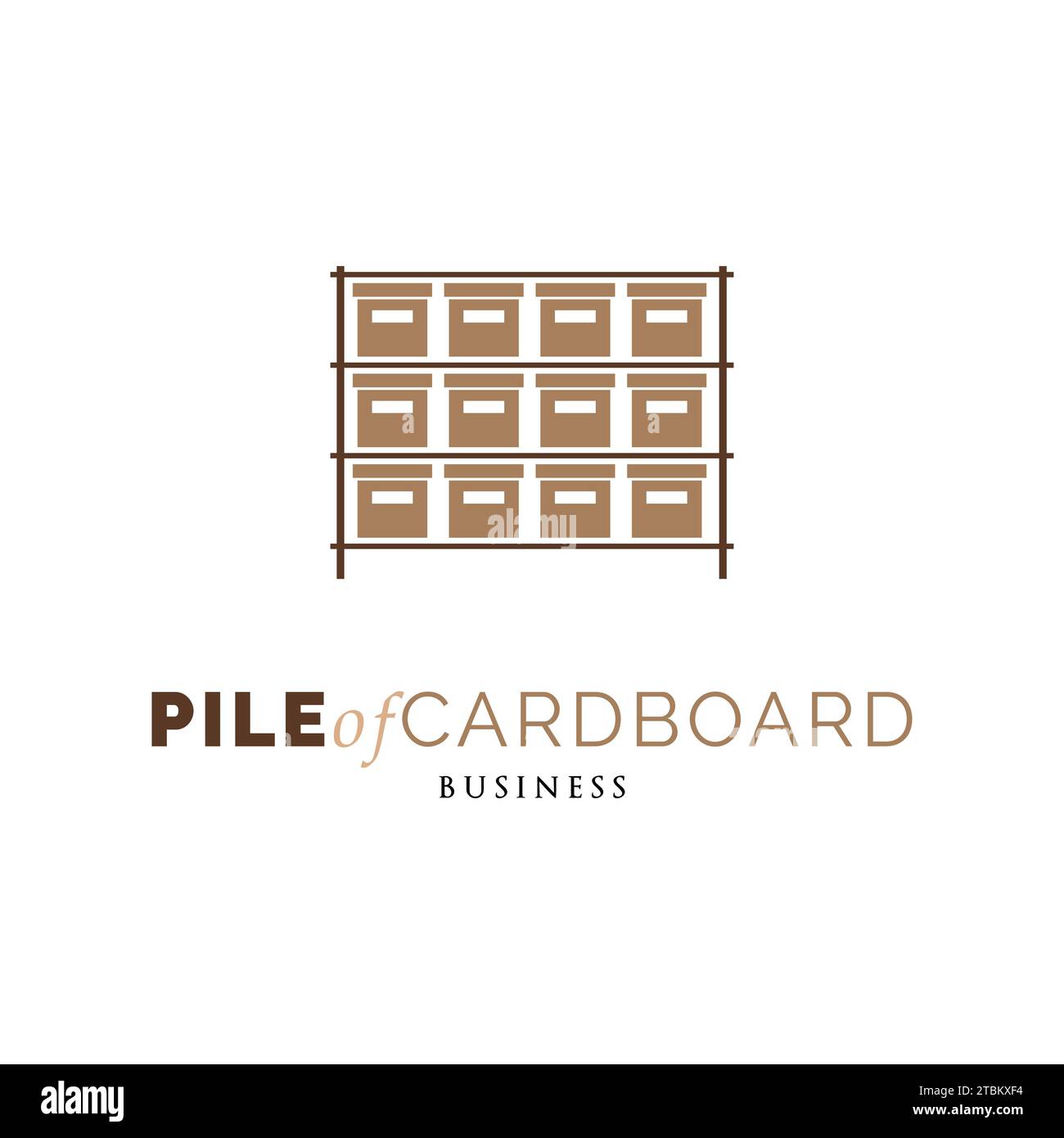 Pile of Cardboard Icon Logo Design Template Stock Vector Image & Art ...