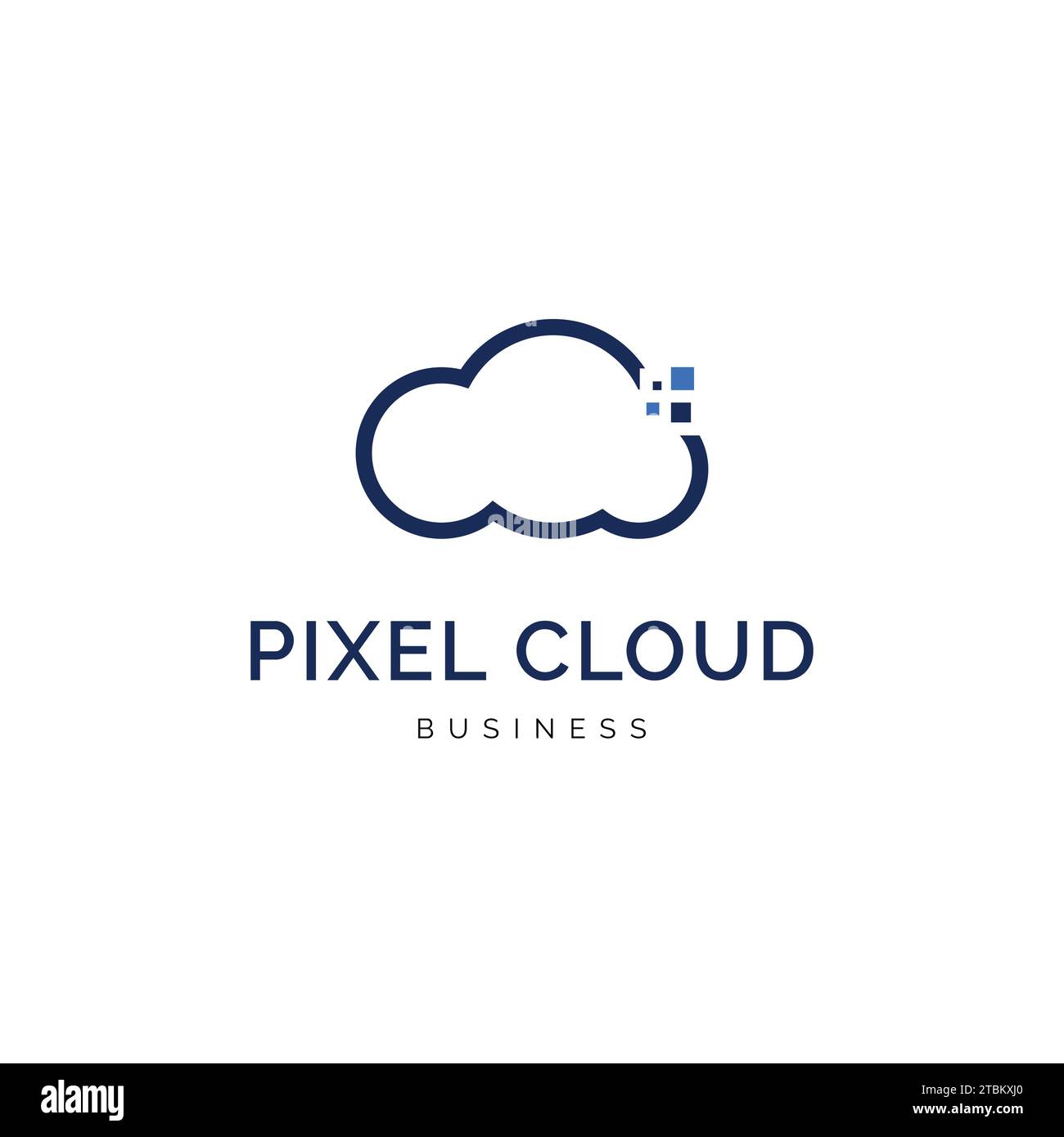 Pixel cloud logo design inspiration Stock Vector Image & Art - Alamy