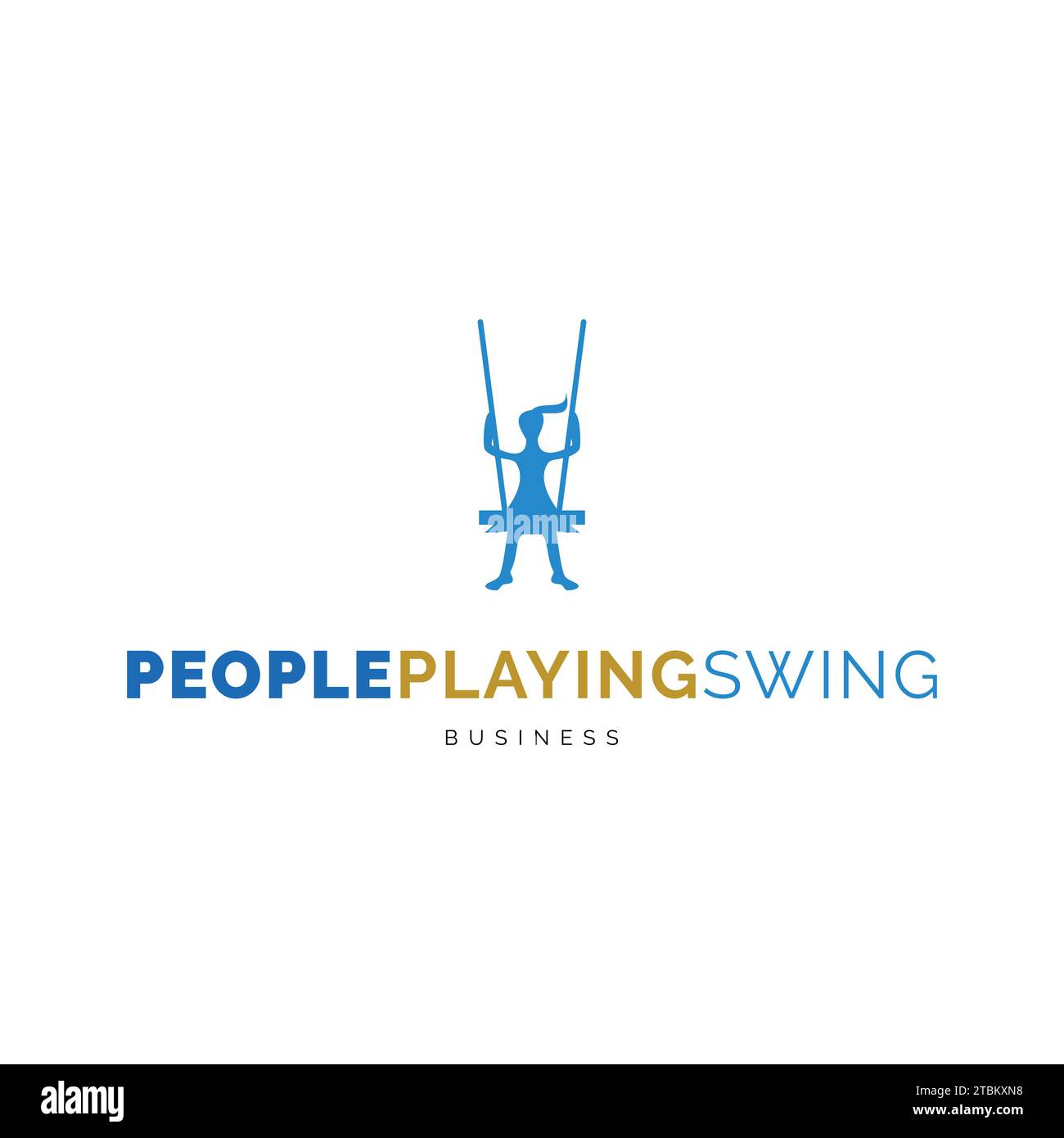 People Playing Swing Icon Logo Design Template Stock Vector Image & Art ...