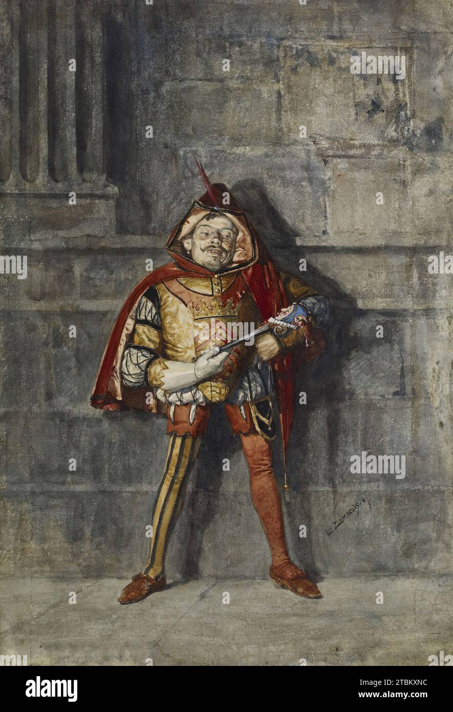 Bufon del Siglo XVI, 1867. (Jester in 16th century Stock Photo - Alamy