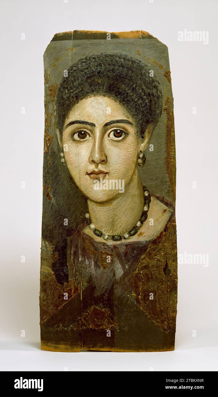 Panel Portrait of a Woman, 2nd century CE. In Roman Egypt (30 BCE-324 ...