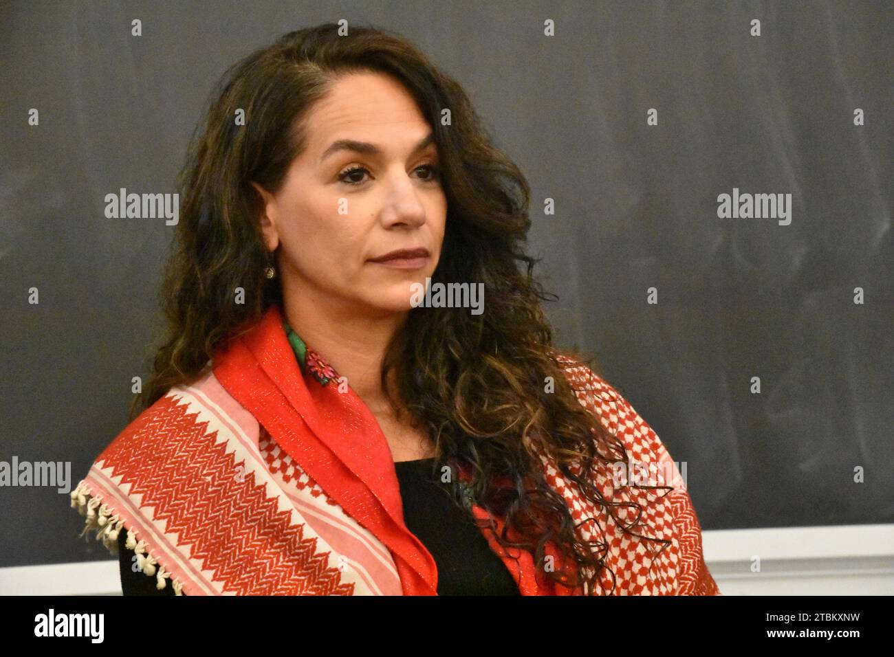 New Brunswick, New Jersey, USA. 7th Dec, 2023. Noura Erakat delivers ...