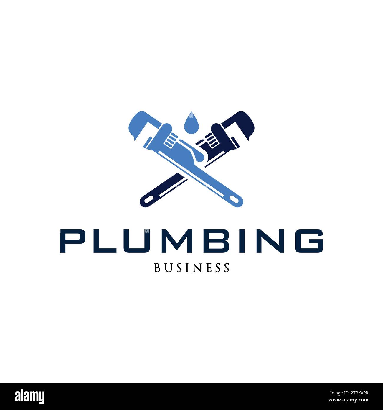 Plumbing work emblem logo Stock Vector Images - Alamy