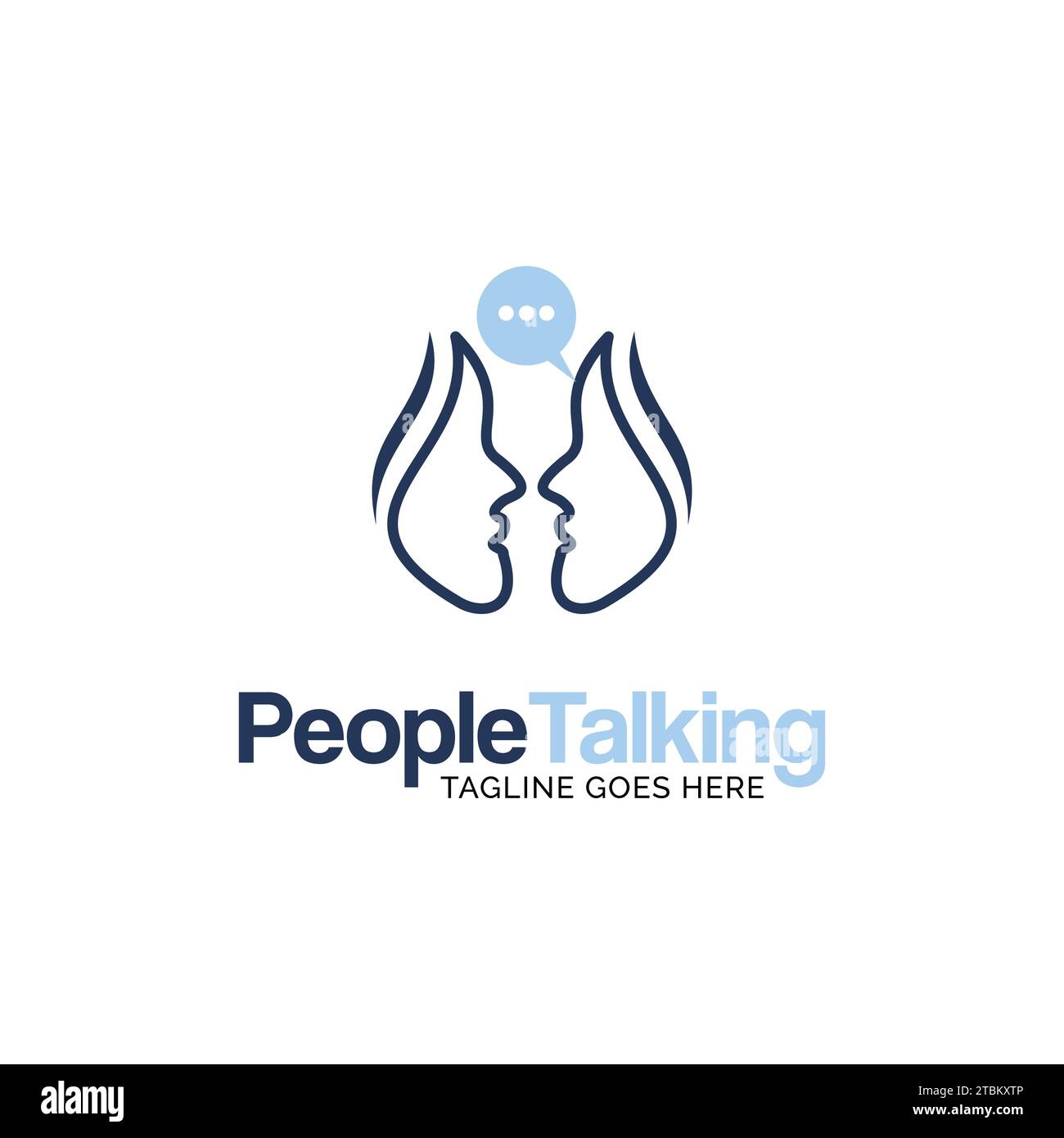 People talking logo design inspiration Stock Vector Image & Art - Alamy