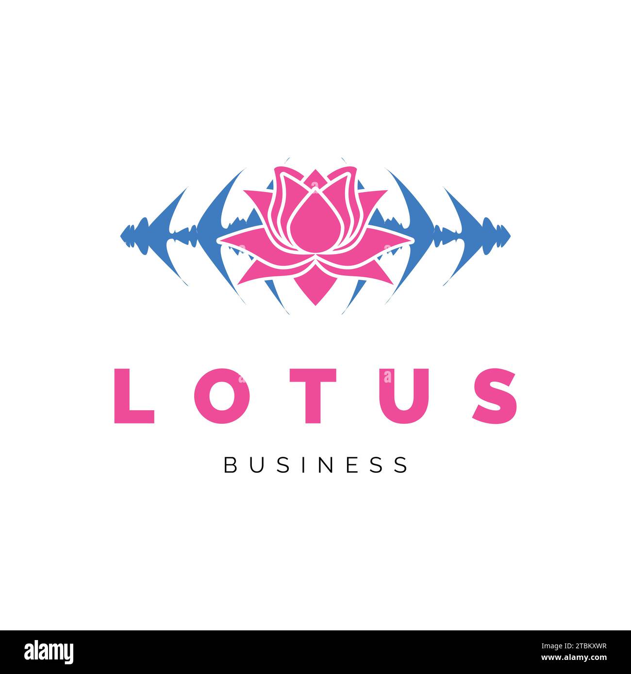 Lotus flower with resonance frequency icon logo design inspiration ...