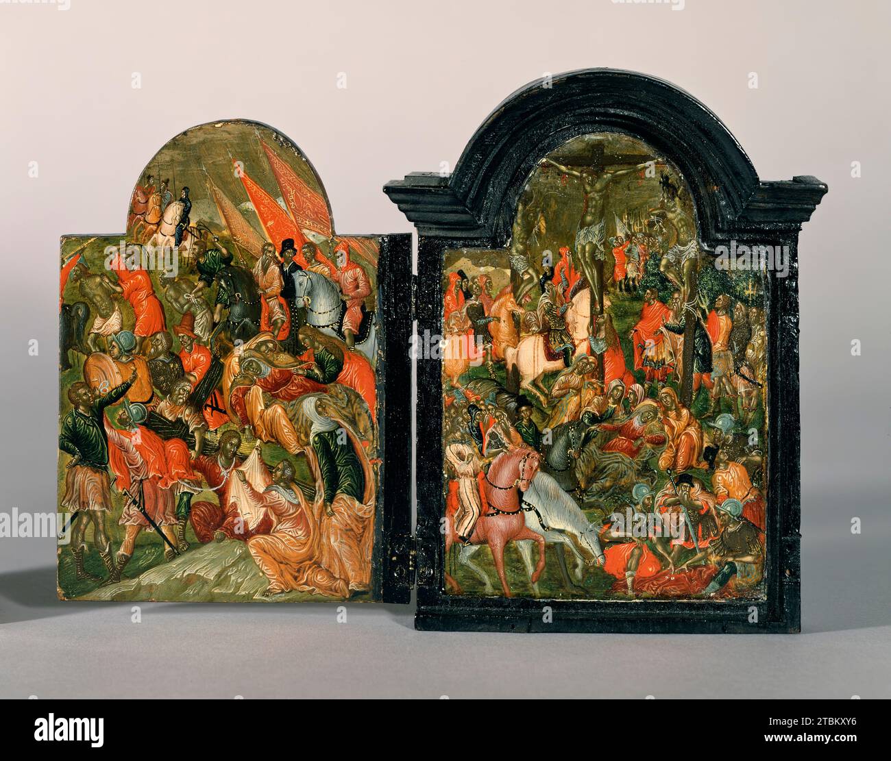 Scenes of Christ's Passion, 1550-1600. This folding icon was originally a triptych (three ...