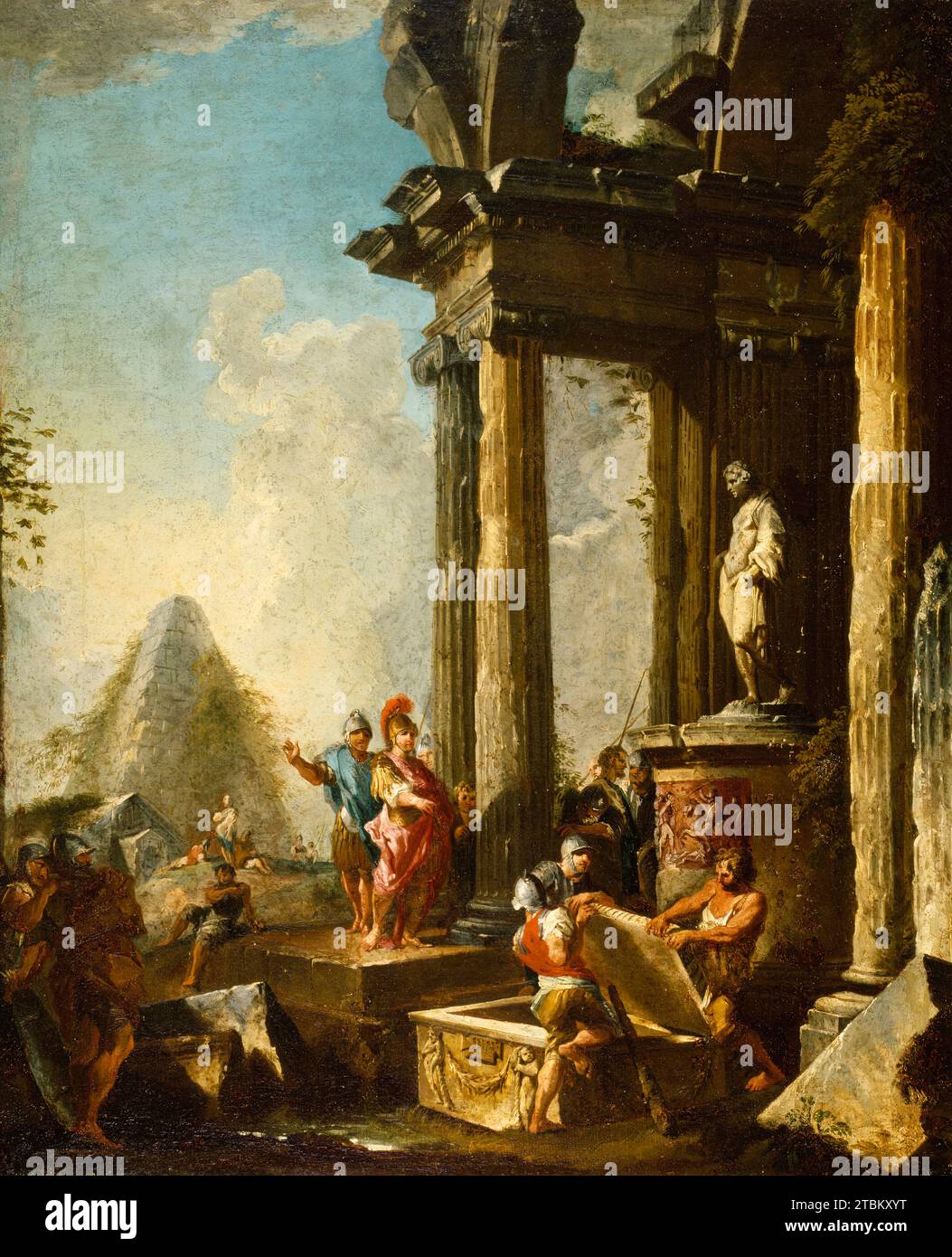 Alexander the Great at the Tomb of Achilles, c1718-1719. Alexander the ...