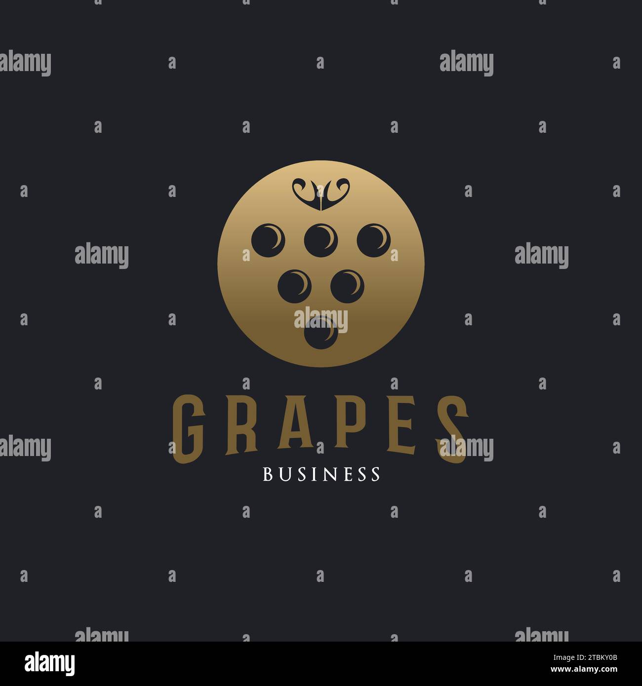 Luxury grapes logo design inspiration Stock Vector Image & Art - Alamy