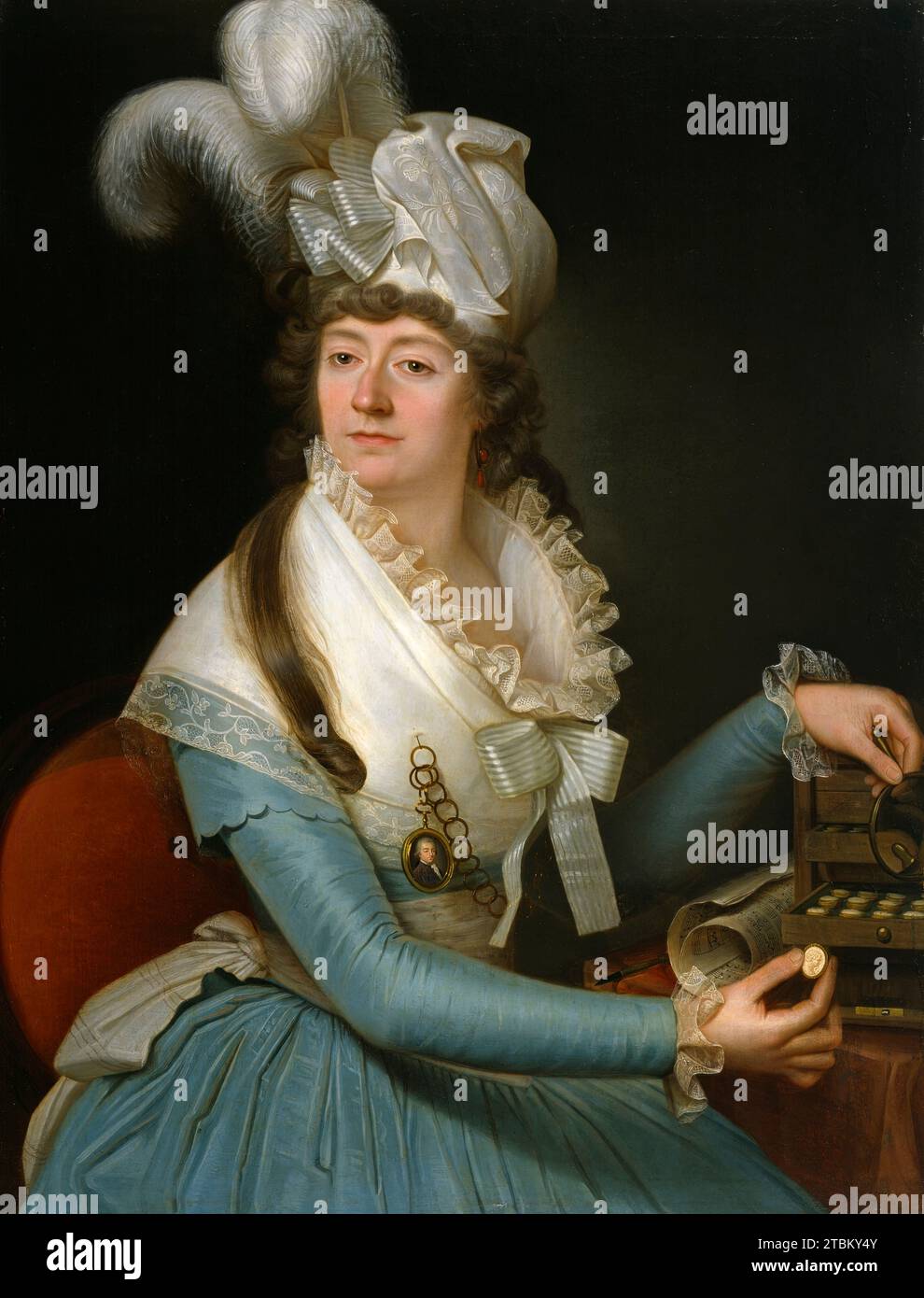 Portrait of a Lady, c1780-1789. This unidentified, fashionably dressed ...