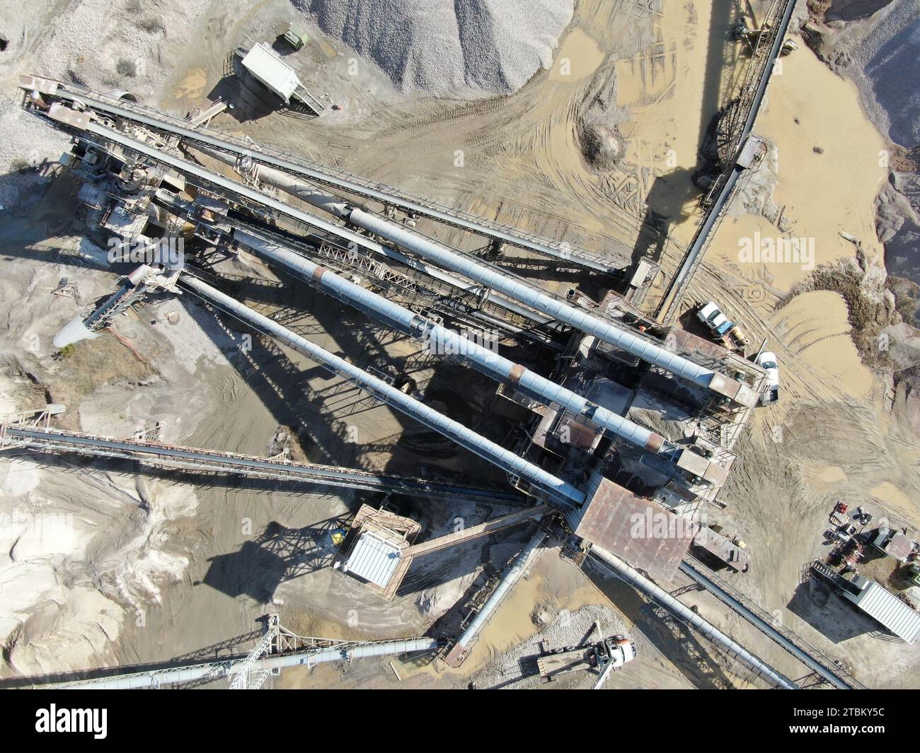 Aerial top view cement plant hi-res stock photography and images - Alamy