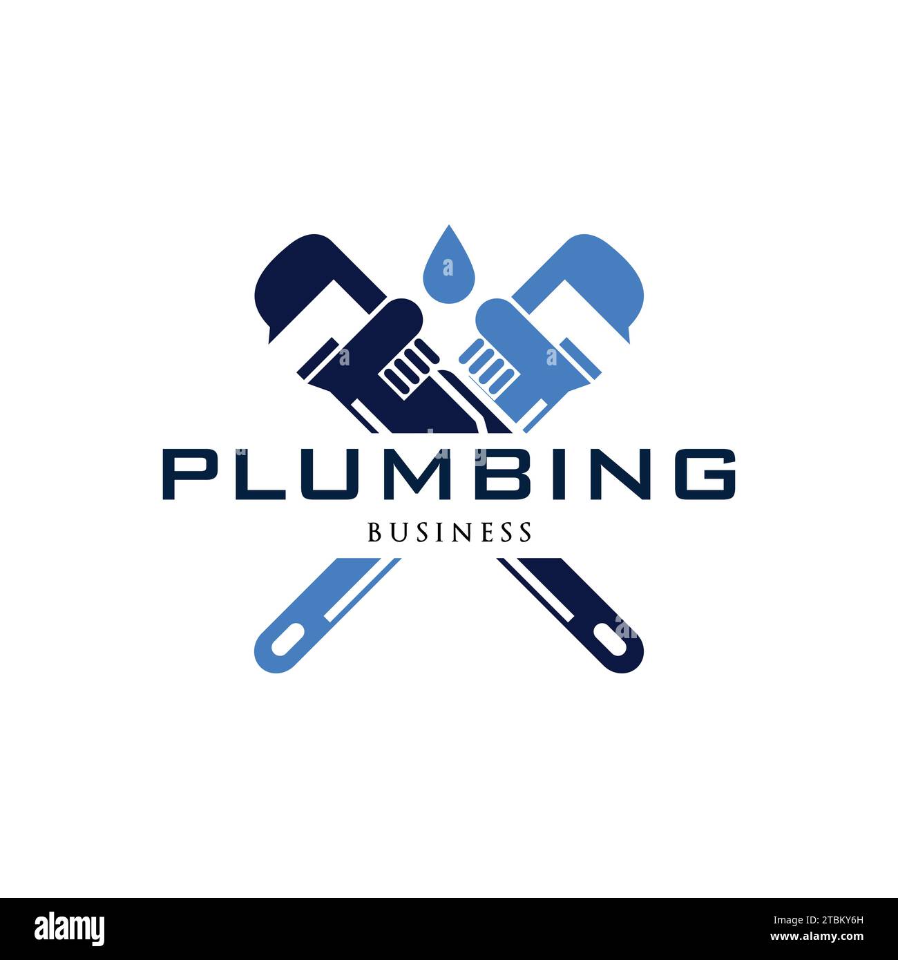 Plumbing work emblem logo Stock Vector Images - Alamy