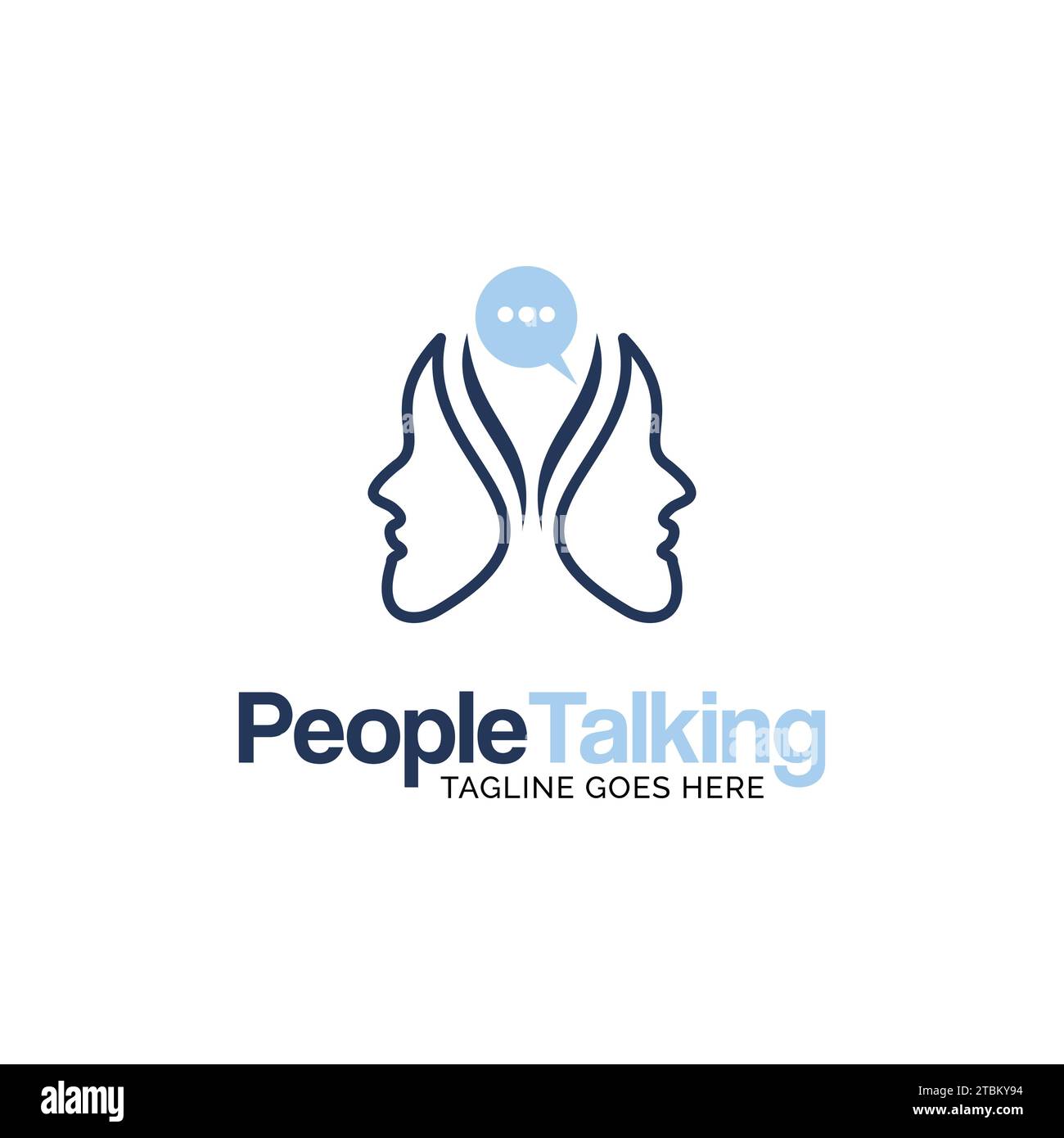 People talking logo design inspiration Stock Vector Image & Art - Alamy