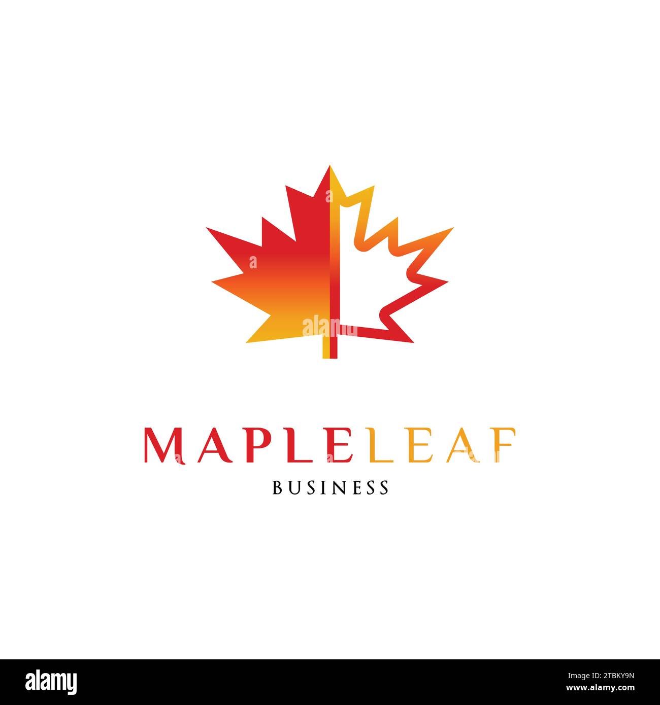 Maple Leaf Icon Logo Design Template Stock Vector Image & Art - Alamy