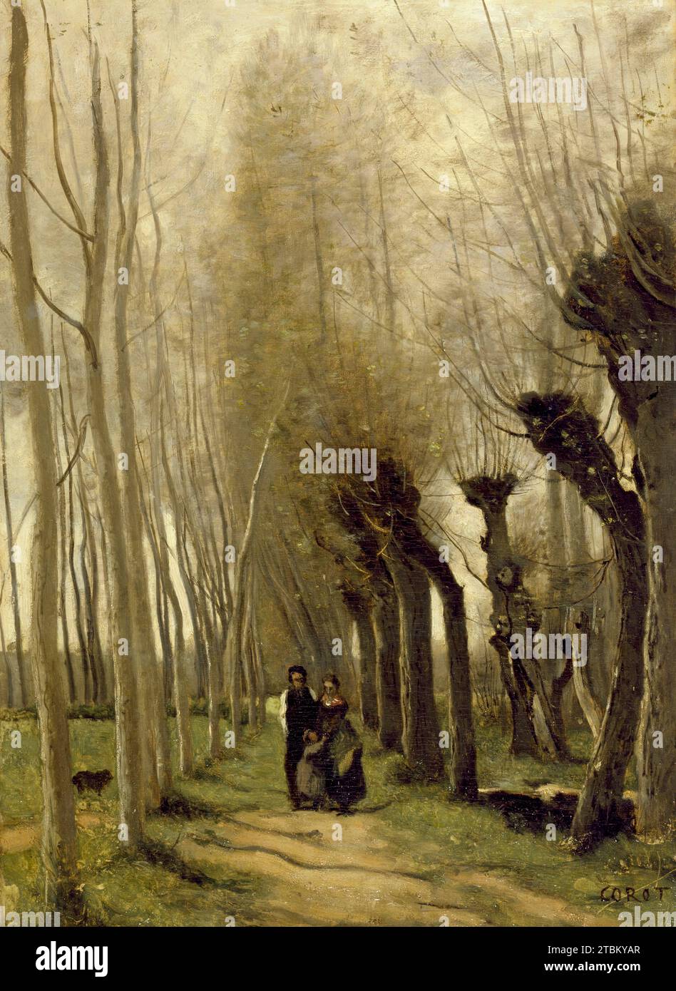 The Willows of Marissel, 1857. Corot traveled frequently throughout his ...