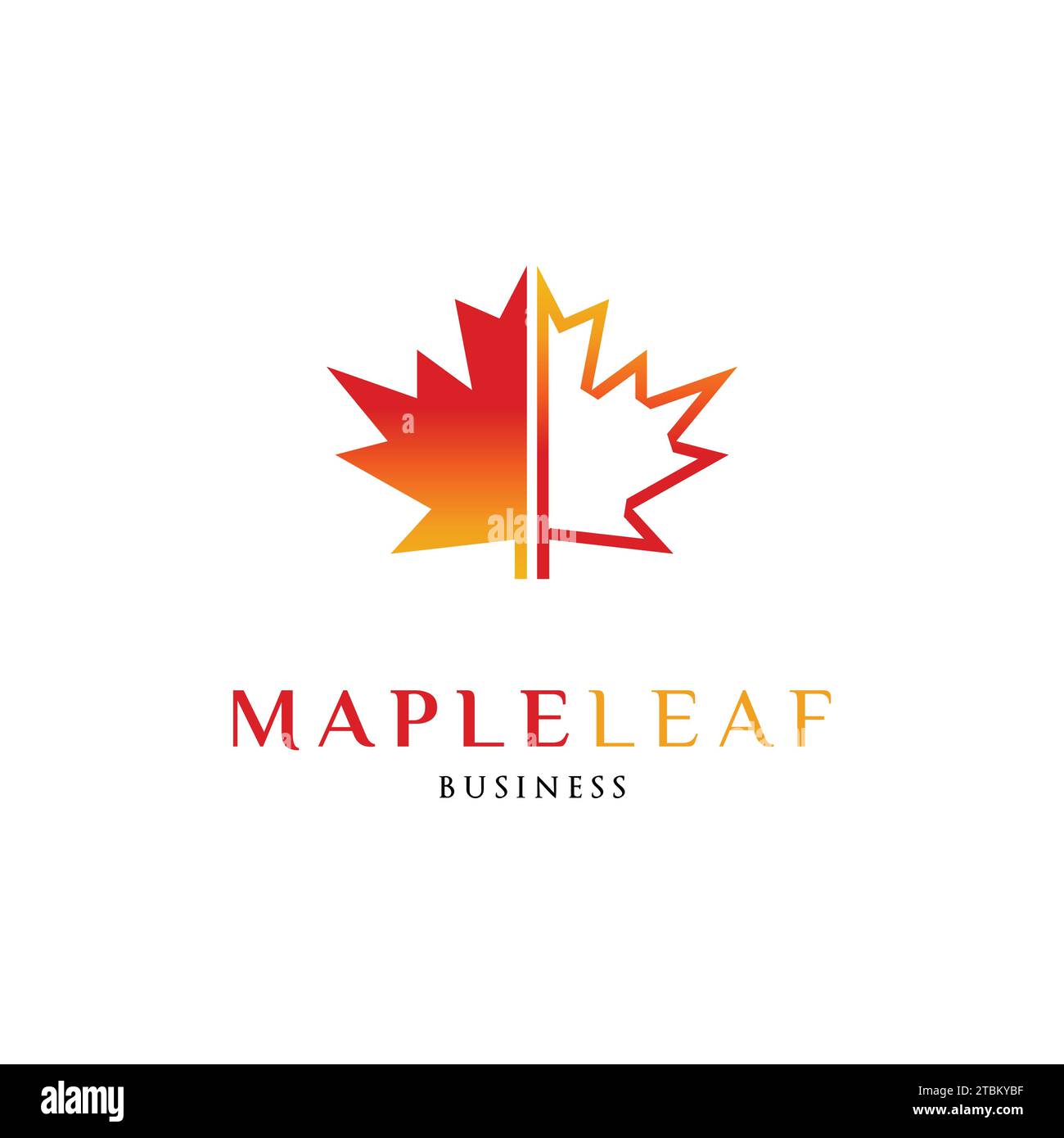 Maple Leaf Icon Logo Design Template Stock Vector Image & Art - Alamy