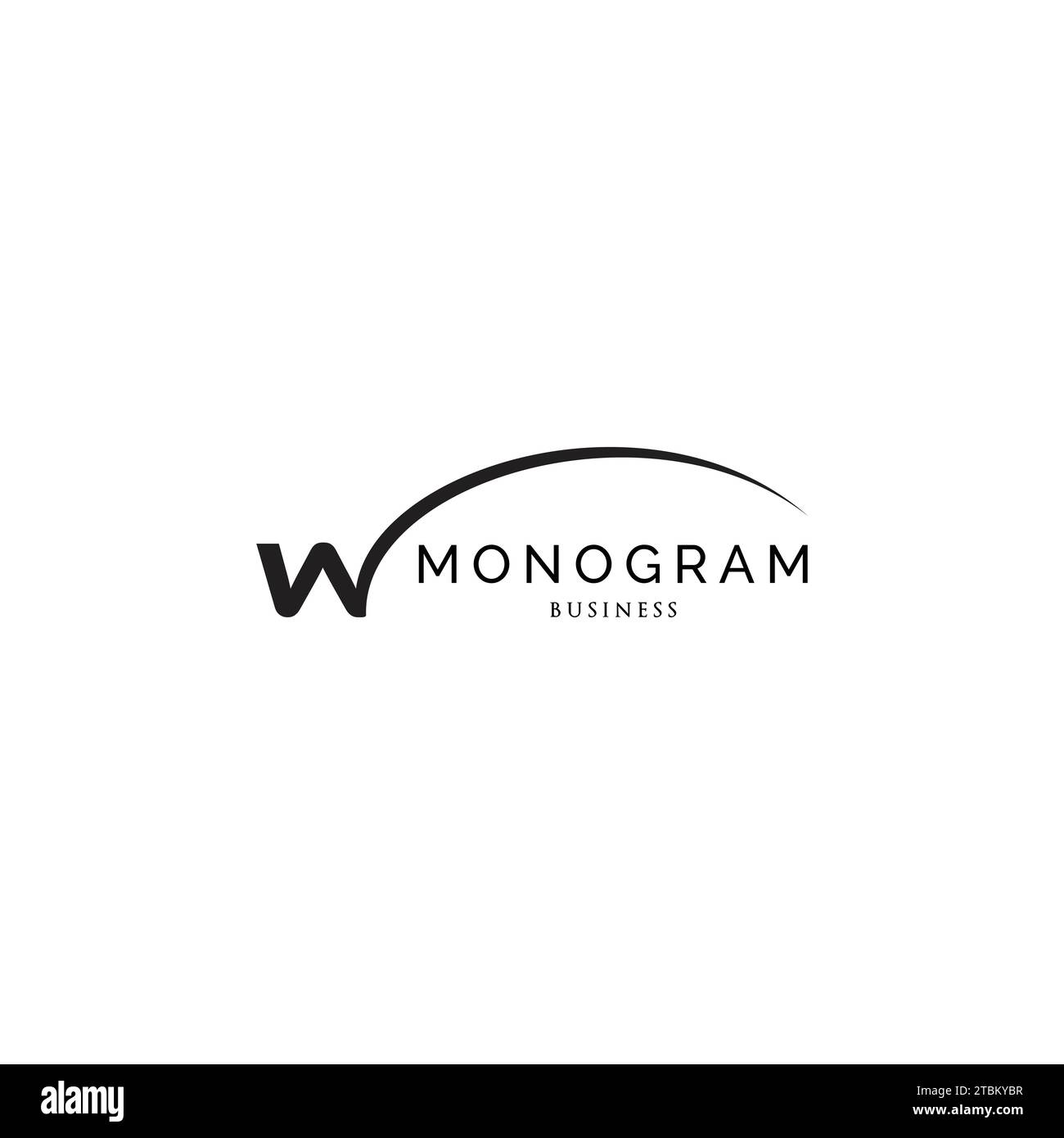 Initial letter W swoosh monogram logo design inspiration Stock Vector ...