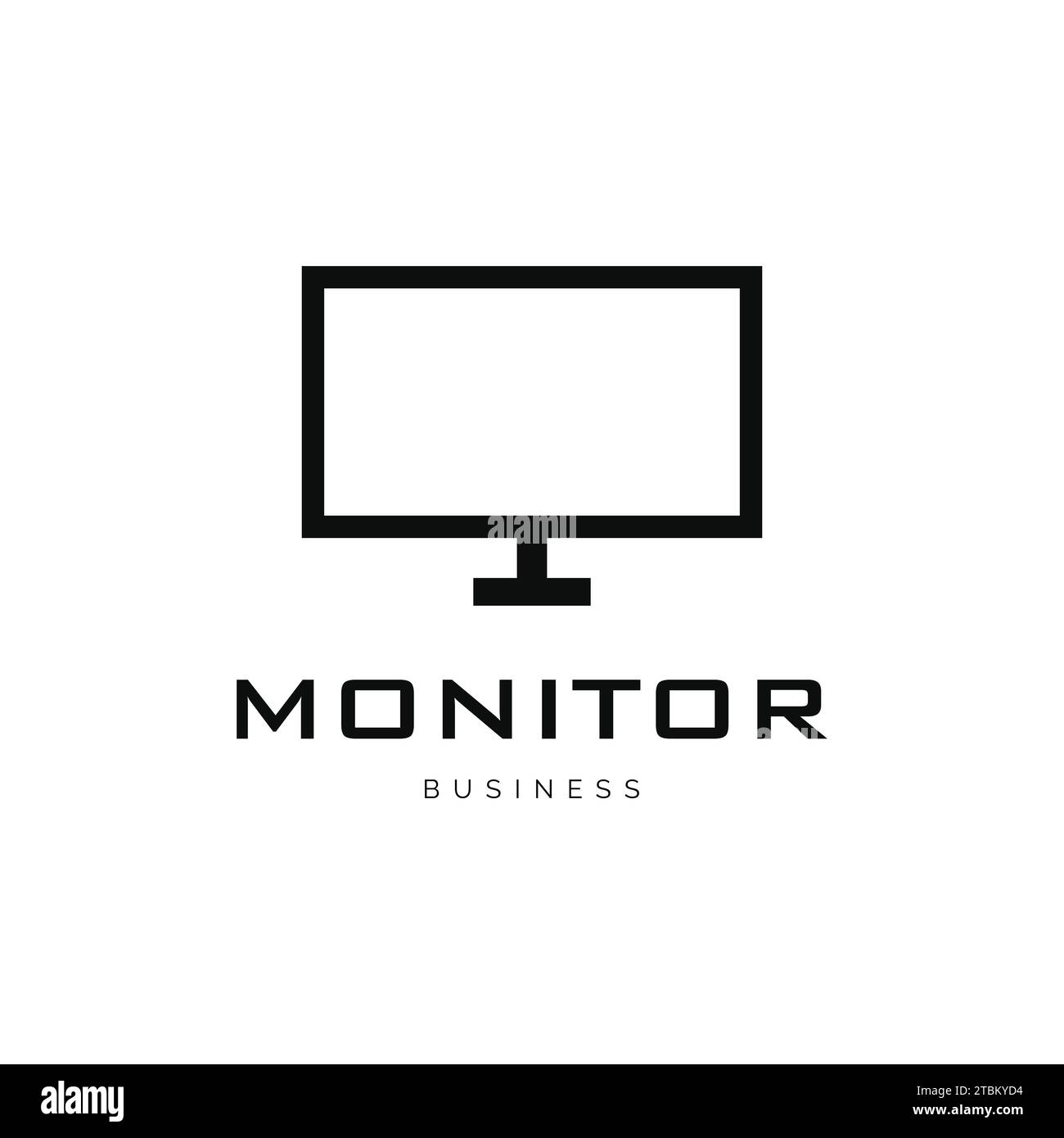 Monitor Icon Logo Design Template Stock Vector Image & Art - Alamy