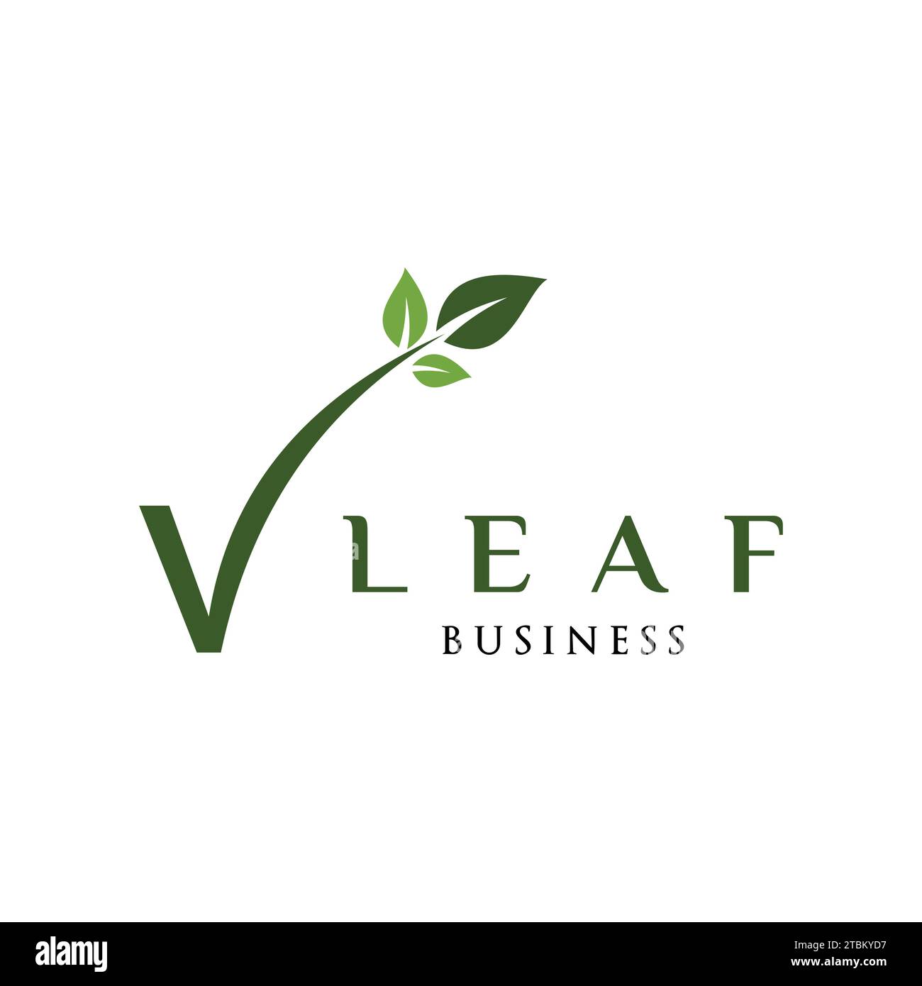 Initial Letter V Leaf Icon Logo Design Template Stock Vector Image ...