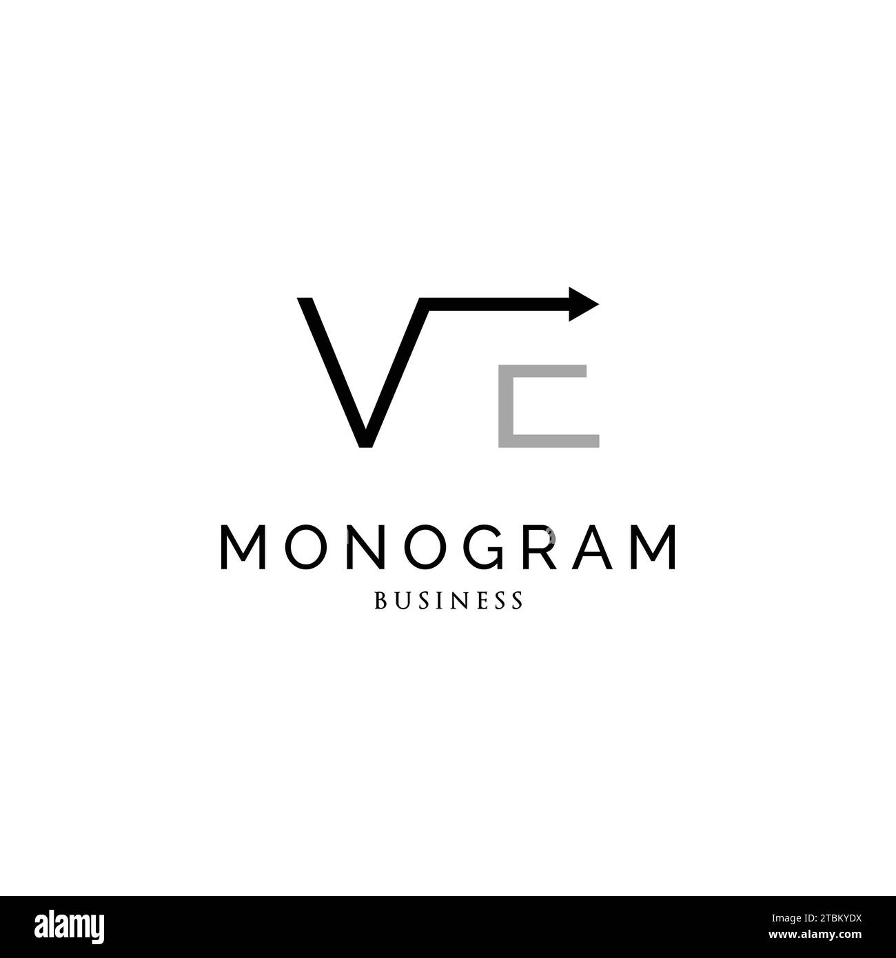 Initial letter VE arrow monogram logo design inspiration Stock Vector ...
