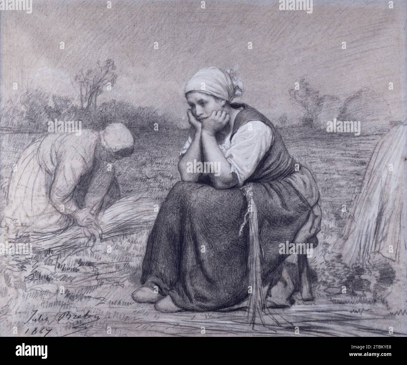 Repose, 1867. This drawing dates from perhaps the most formally ...