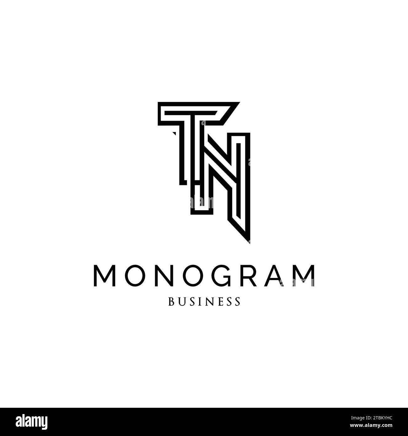 Initial letter TN monogram logo design inspiration Stock Vector Image ...