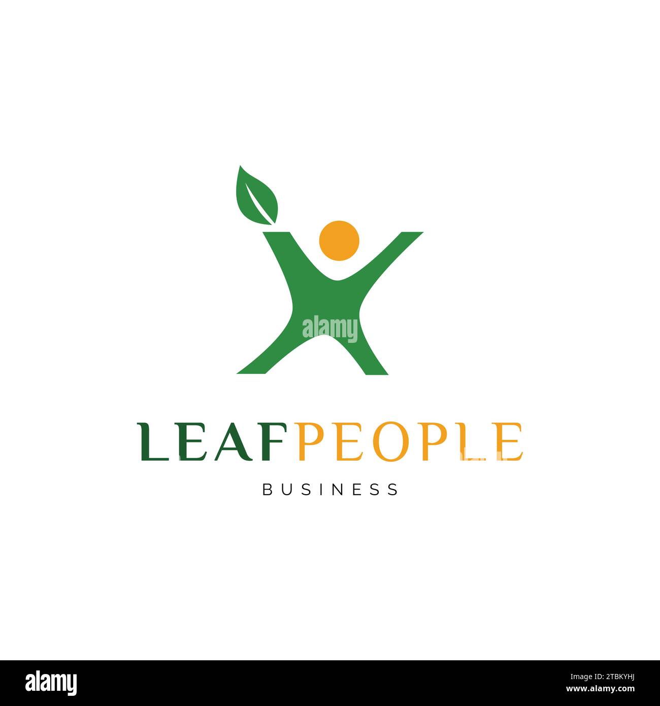 Leaf People Icon Logo Design Template Stock Vector Image & Art - Alamy