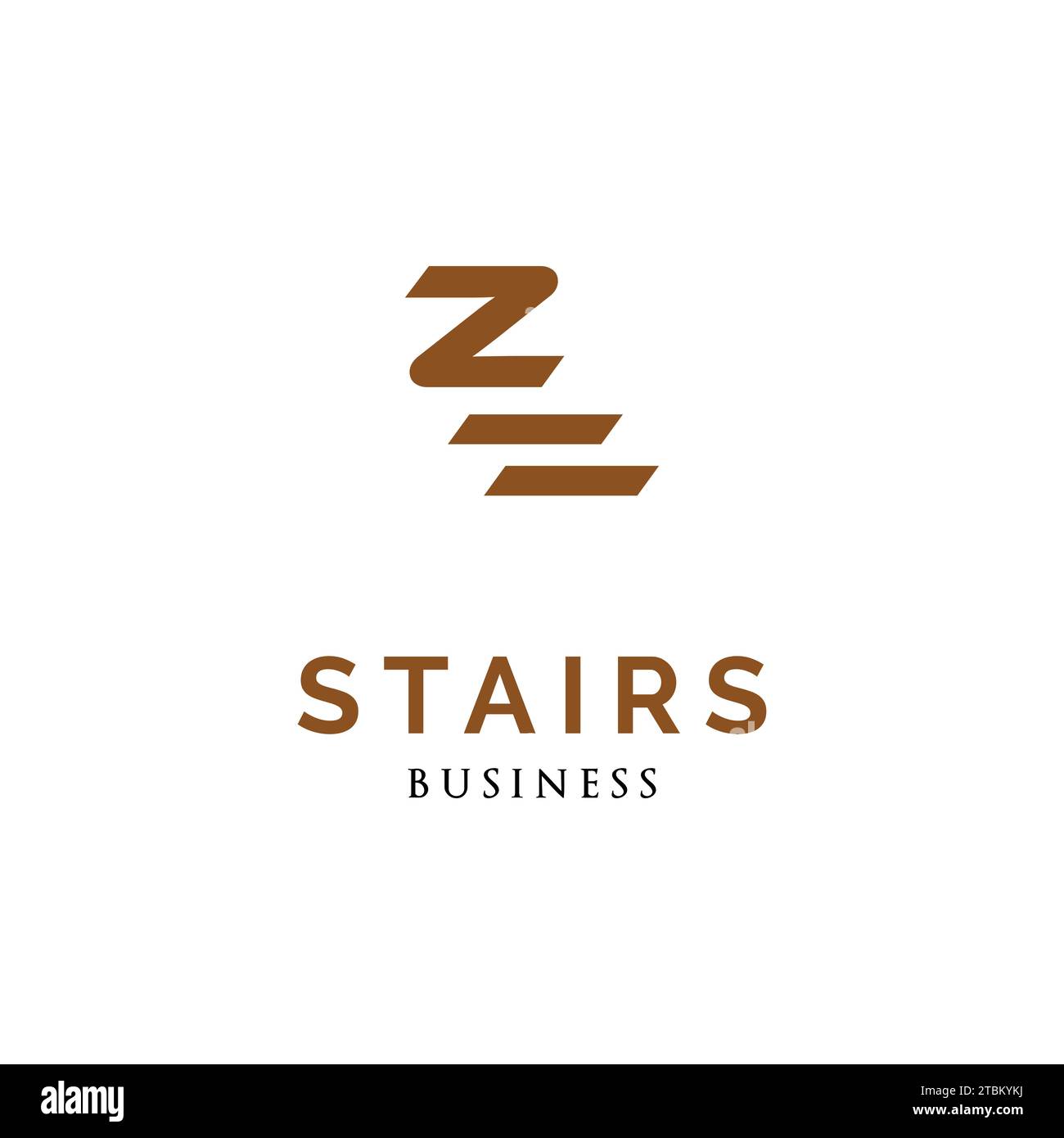 Initial Letter Z Stairs Icon Logo Design Template Stock Vector Image ...