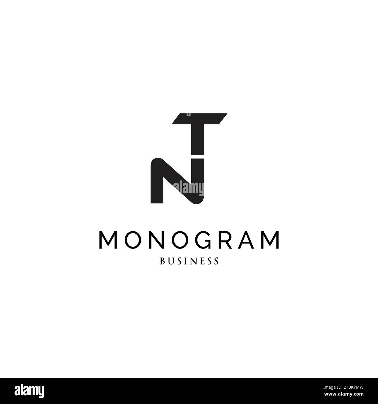 Initial letter TN monogram logo design inspiration Stock Vector Image ...