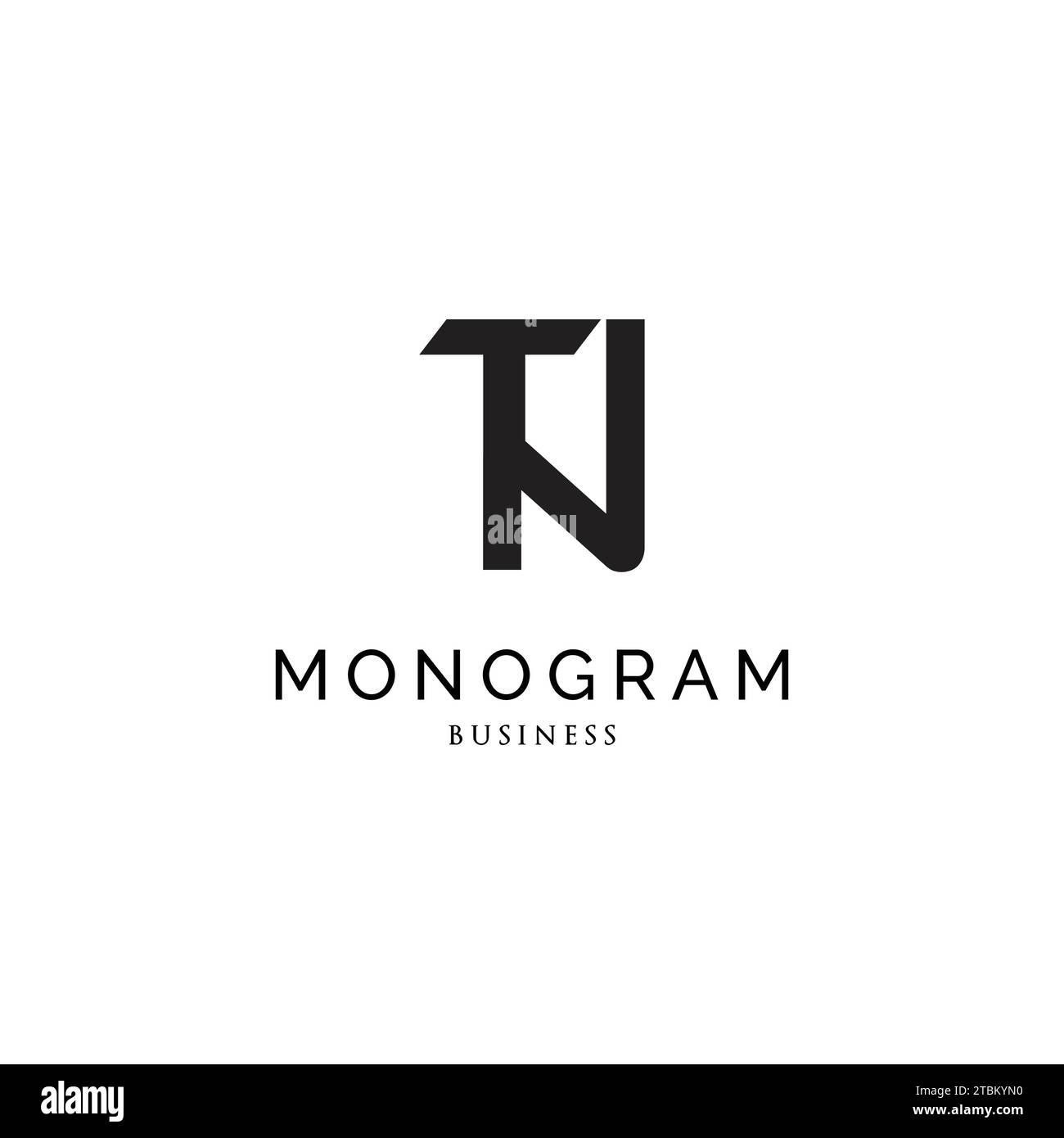 Initial letter TN monogram logo design inspiration Stock Vector Image ...